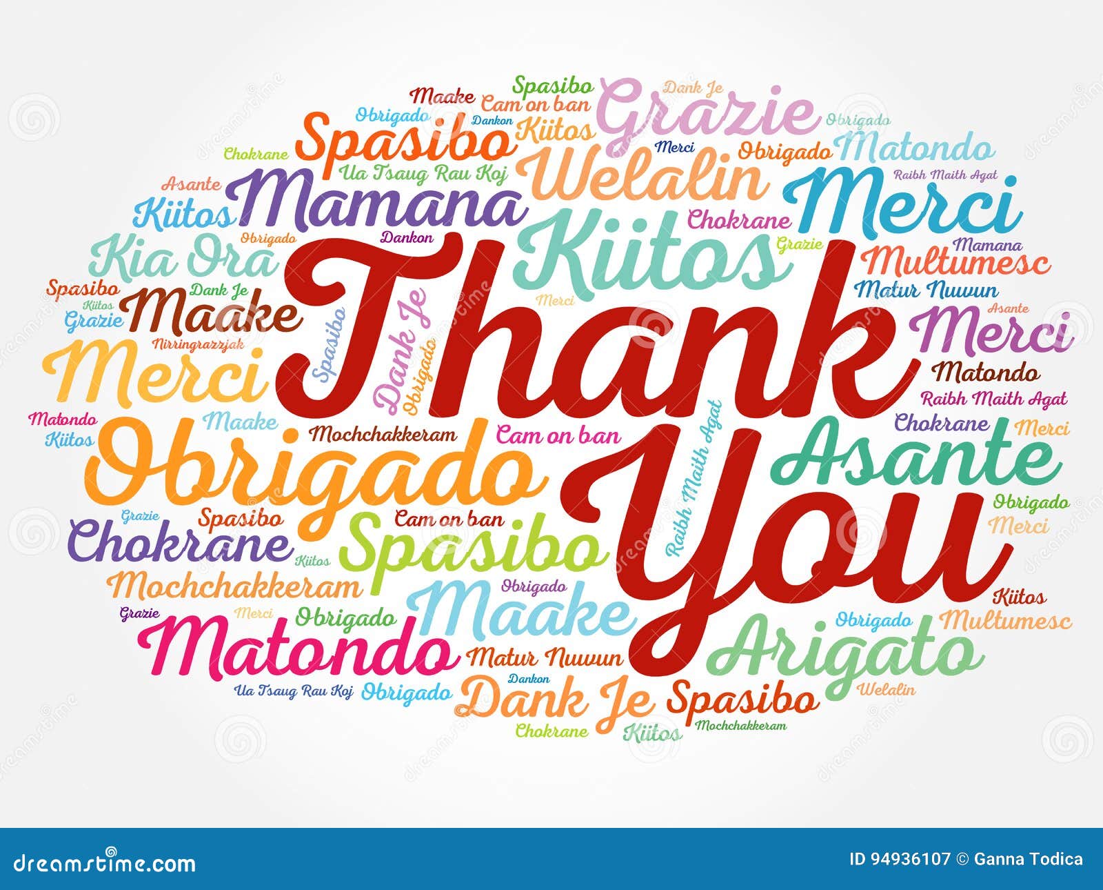 Thank You Word Cloud Concept Background Stock Illustration ...