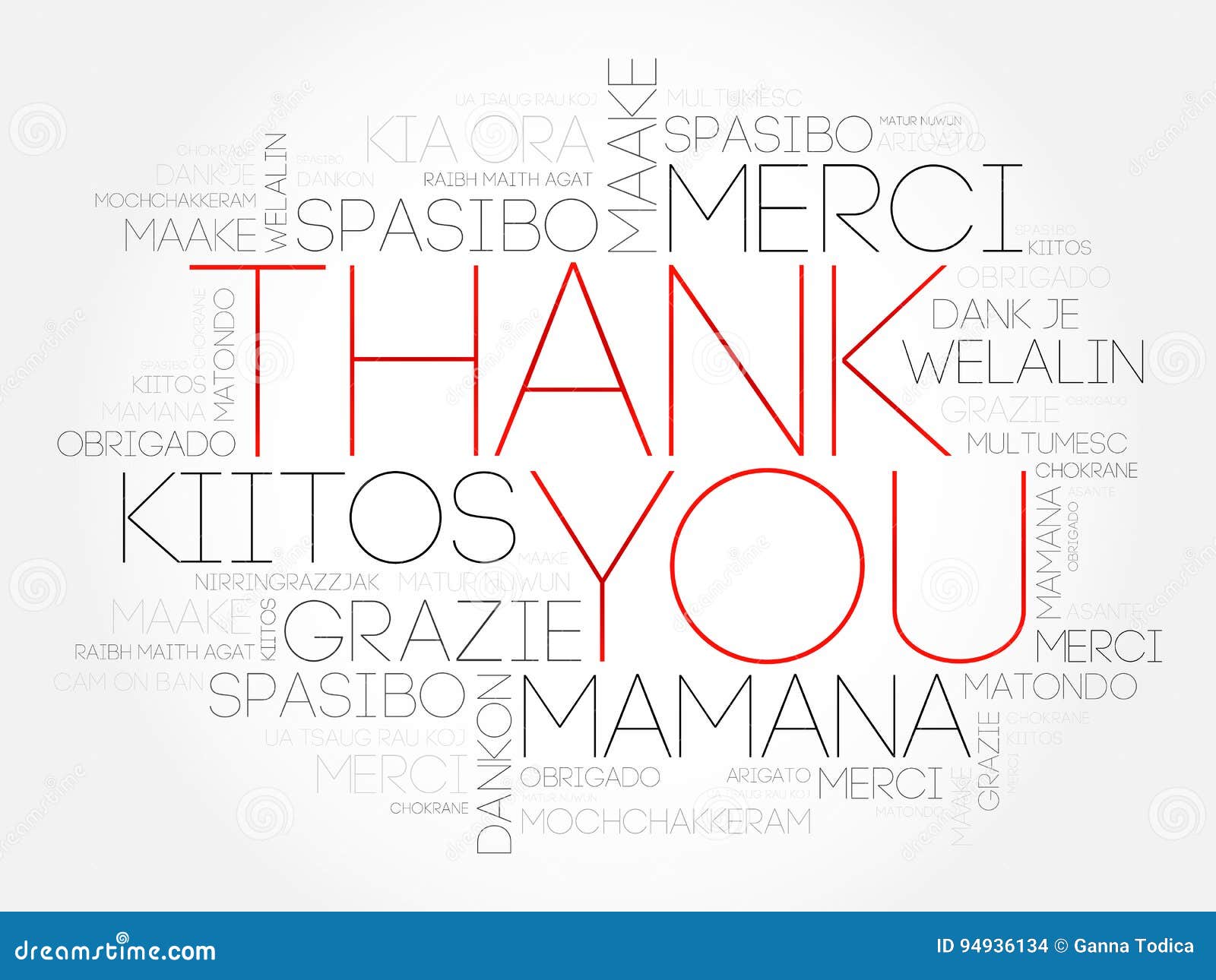 Thank You Word Cloud Concept Stock Illustration - Illustration of ...
