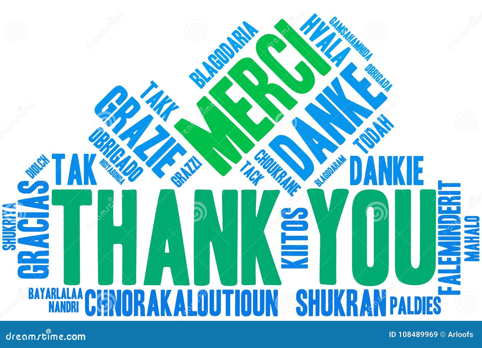 Thank You Word Cloud stock vector. Illustration of thank - 108489969