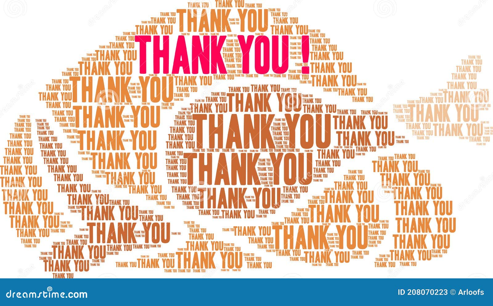Thank You Word Cloud stock vector. Illustration of glad - 208070223