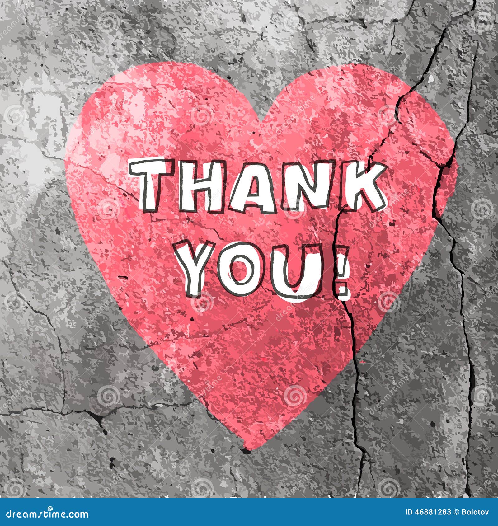 Thank You Words on Concrete Texture. Vector Stock Vector - Illustration ...