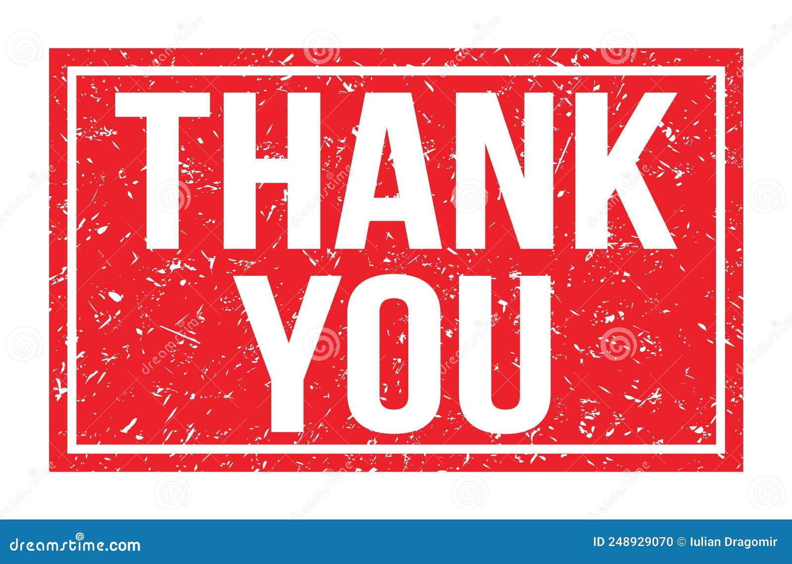 THANK YOU, Words on Red Rectangle Stamp Sign Stock Illustration ...
