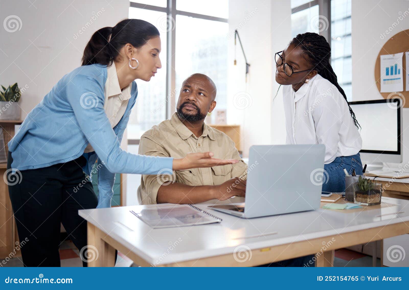 Thank You for Your Input. a Group of Businesspeople Using a Laptop in a ...