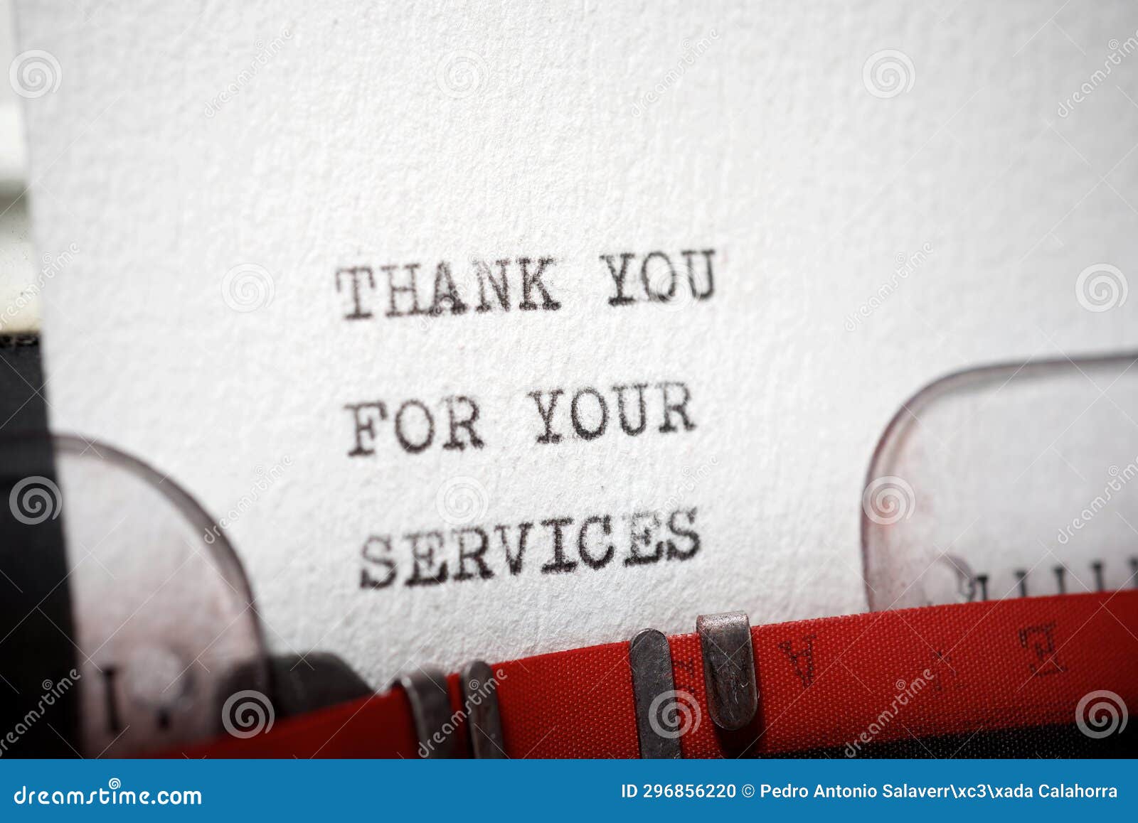 Thank You for Your Services Phrase Stock Photo - Image of title ...