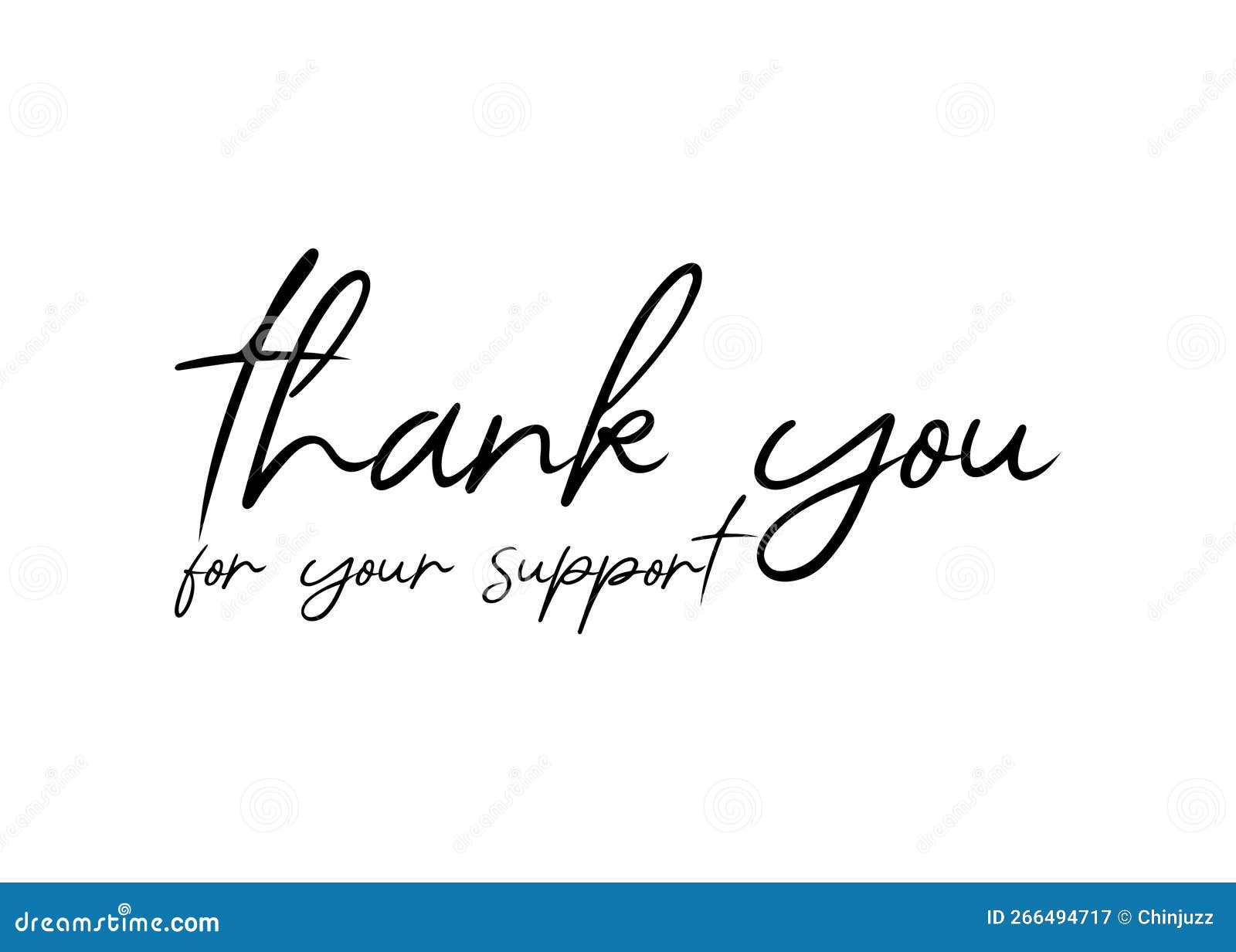 Thank You For Your Support Text On White Background Stock Illustration