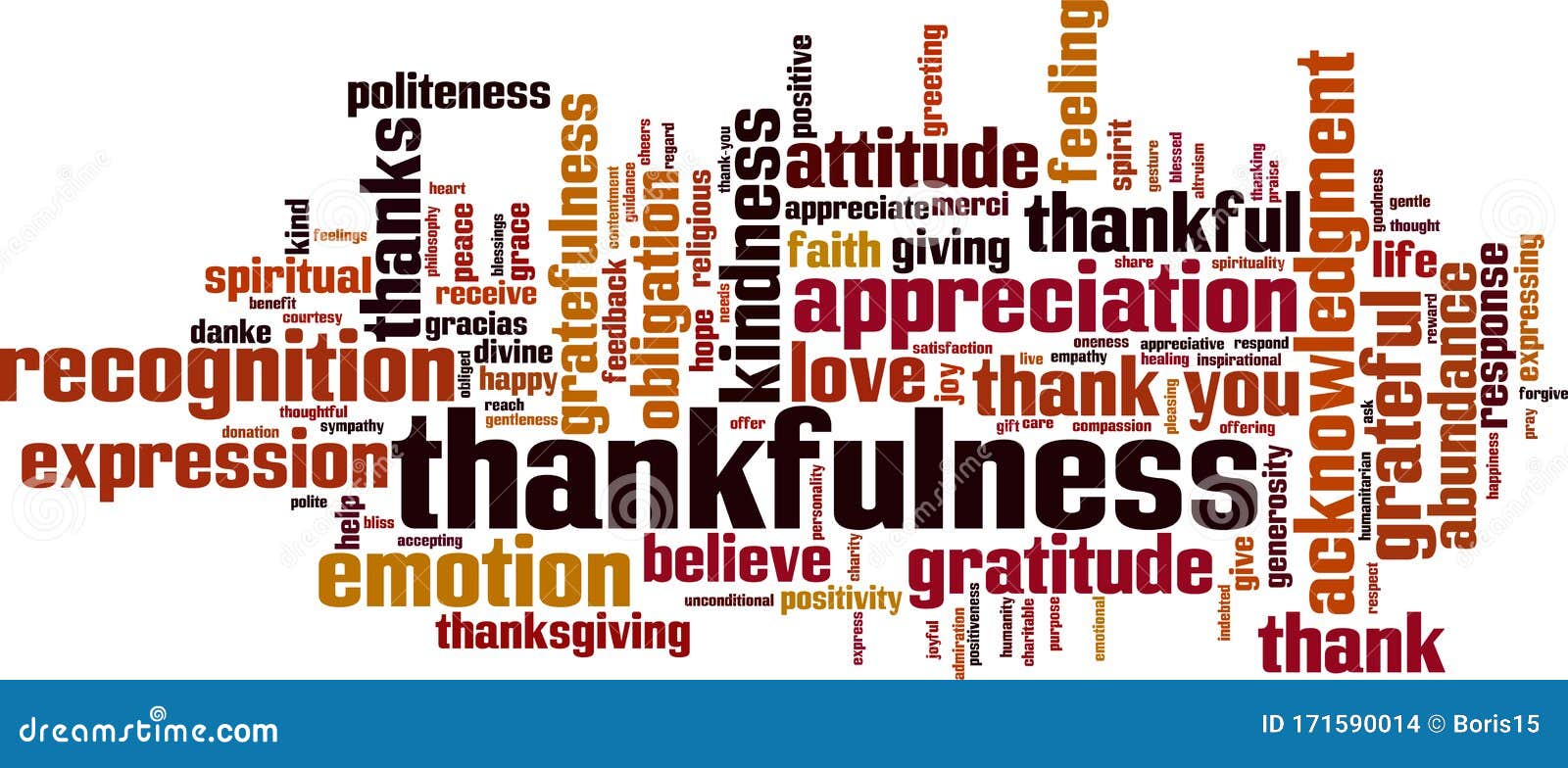 Thankfulness word cloud stock vector. Illustration of grateful - 171590014
