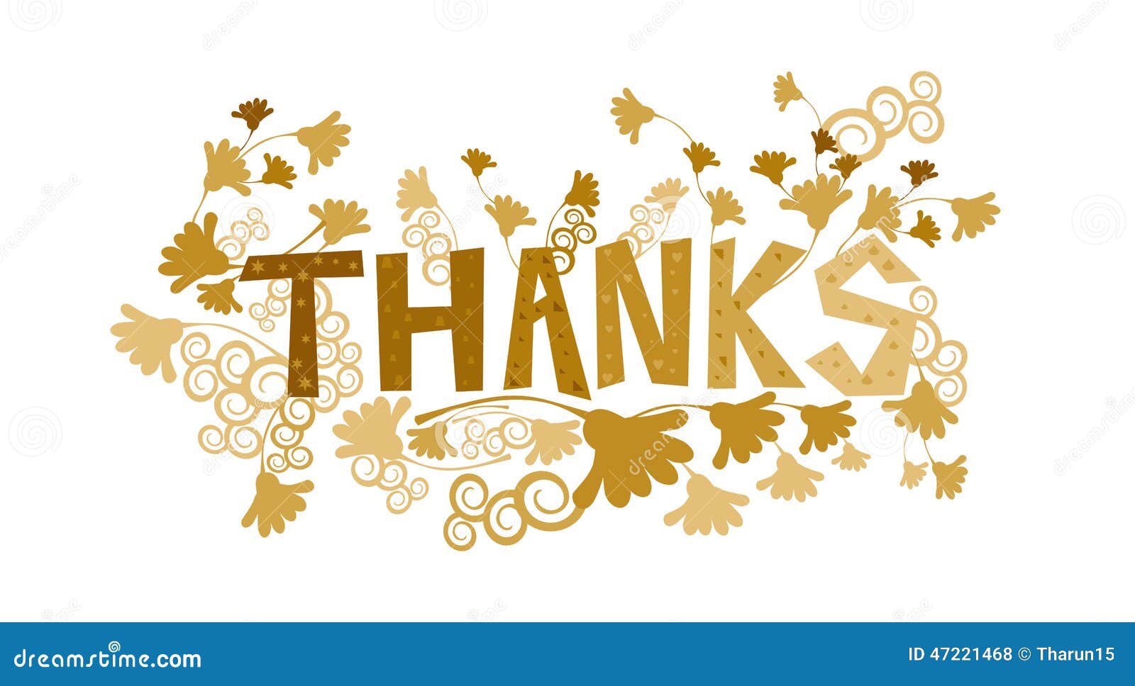 Thanks stock illustration. Illustration of decorative - 47221468