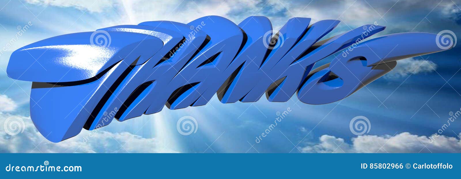 THANKS blue stock illustration. Illustration of blue - 85802966