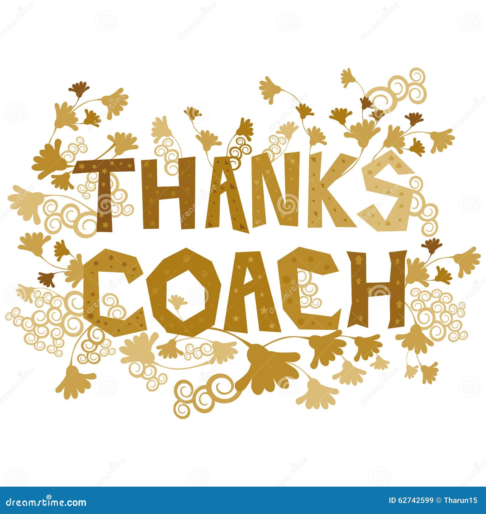 Thanks Coach stock vector. Illustration of isolated, sign - 62742599