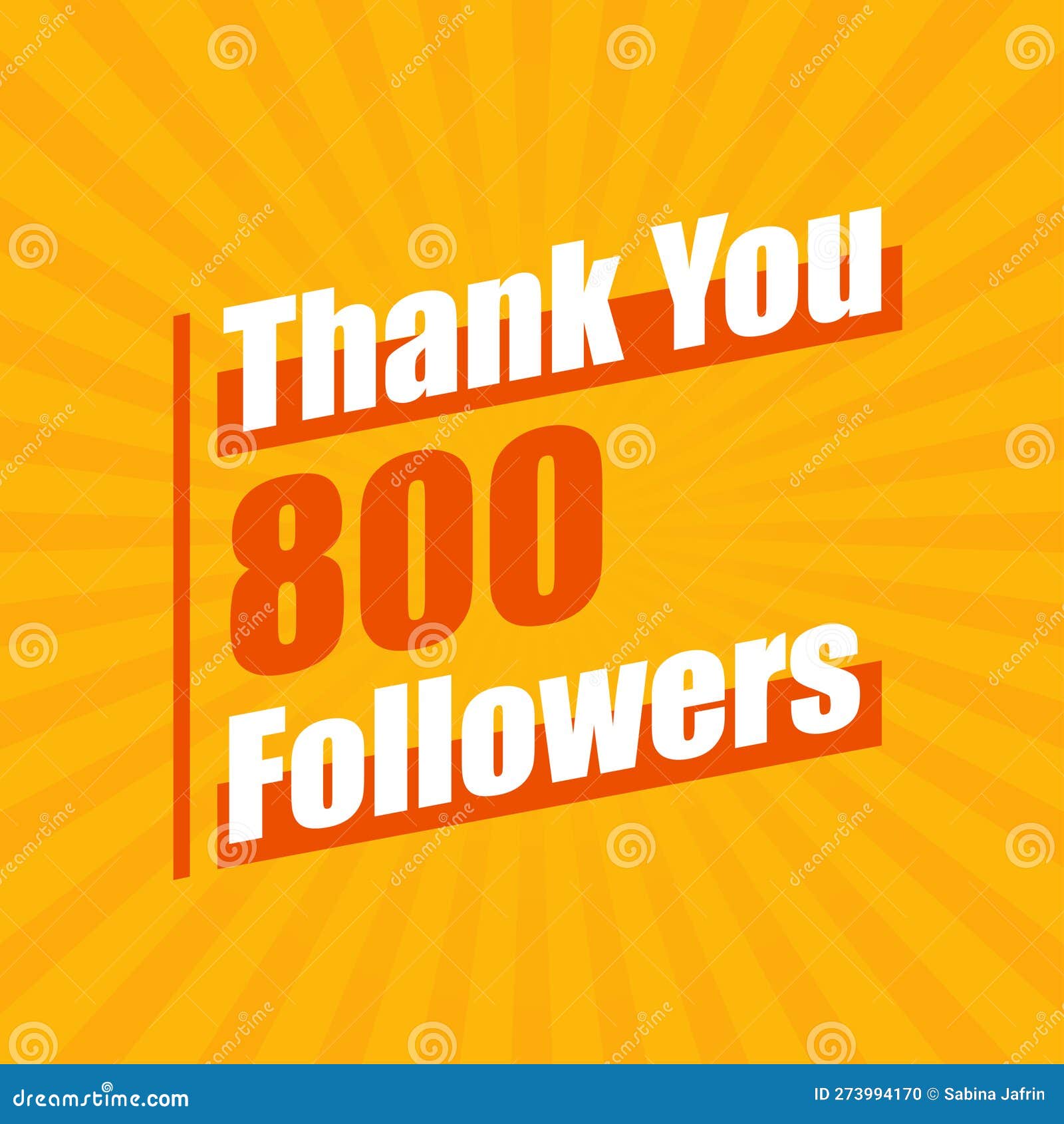 Thanks 800 Followers Celebration Modern Colorful Design Stock Vector ...