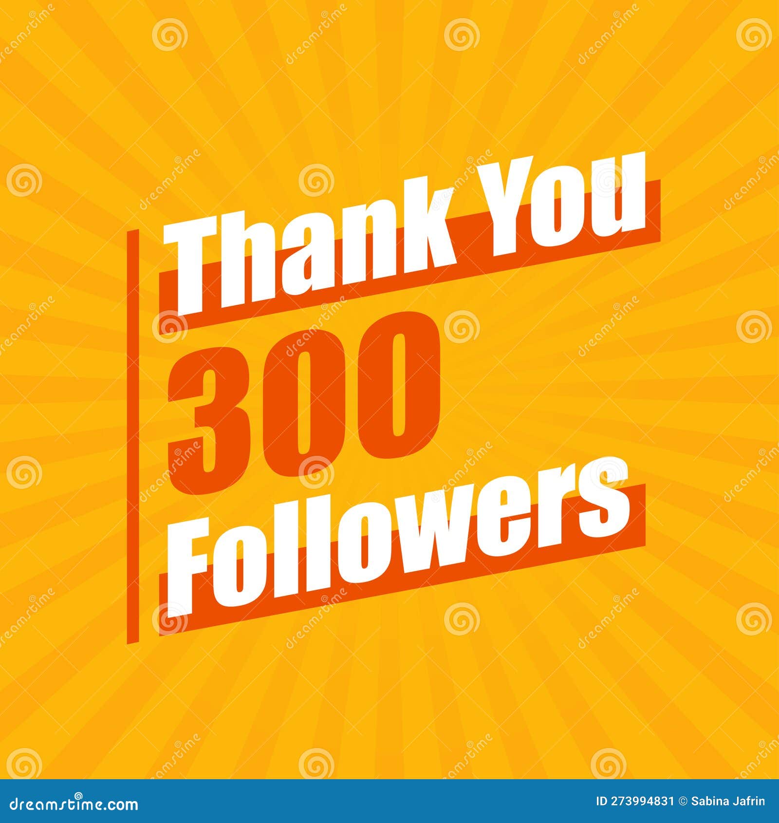 Thanks 300 Followers Celebration Modern Colorful Design Stock Vector ...