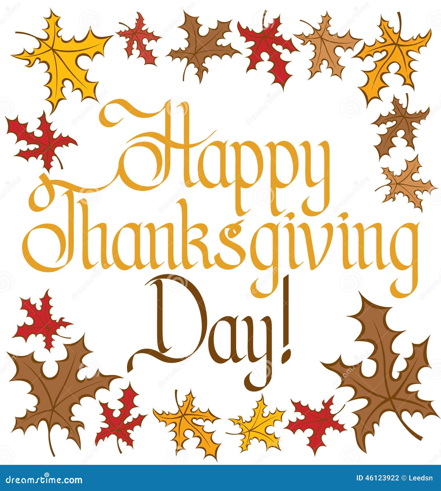 Thanks Giving text stock vector. Illustration of decorative - 46123922