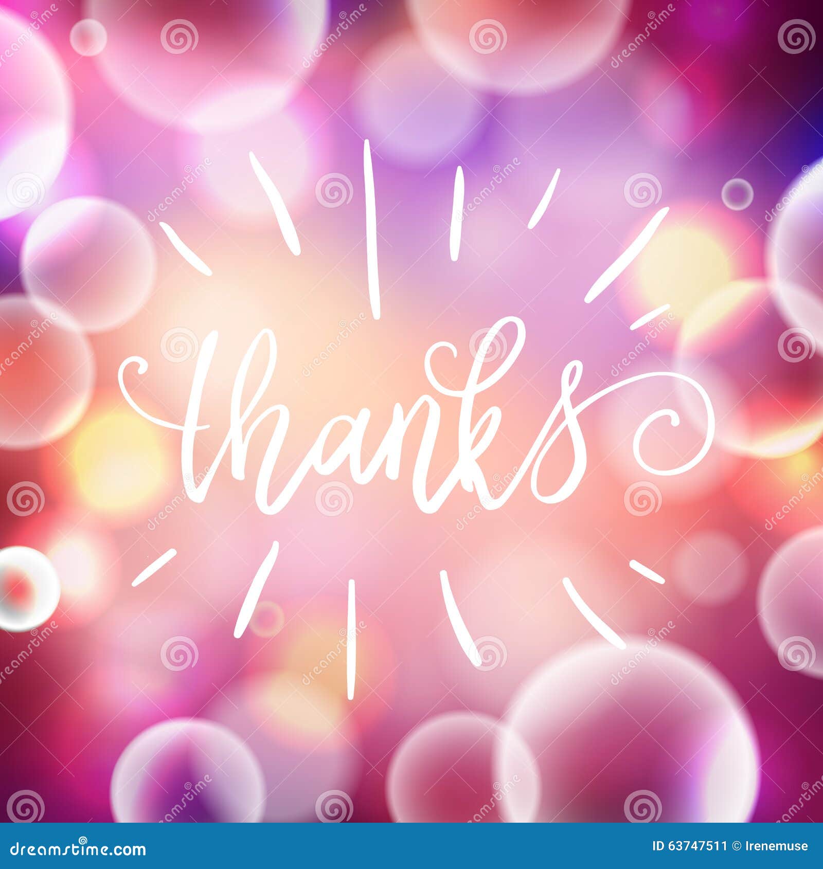 Thanks hand lettering stock vector. Illustration of brush - 63747511