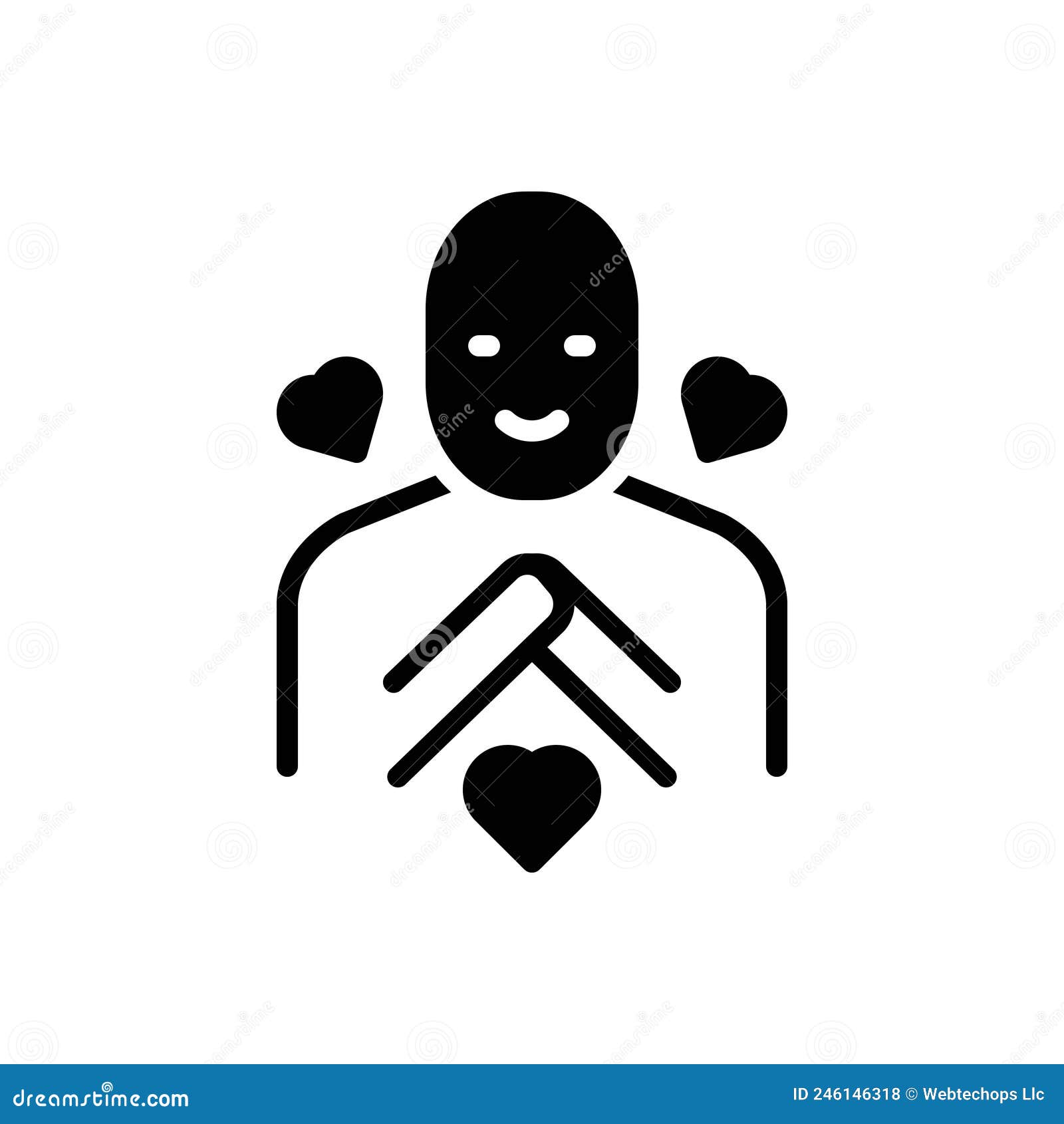 Black Solid Icon for Thanks, Gratitude and Thankfulness Stock Vector ...