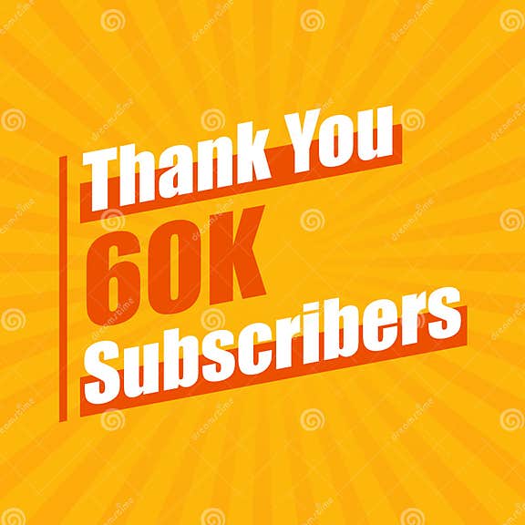 Thanks 60K Subscribers, 60000 Subscribers Celebration Modern Colorful ...