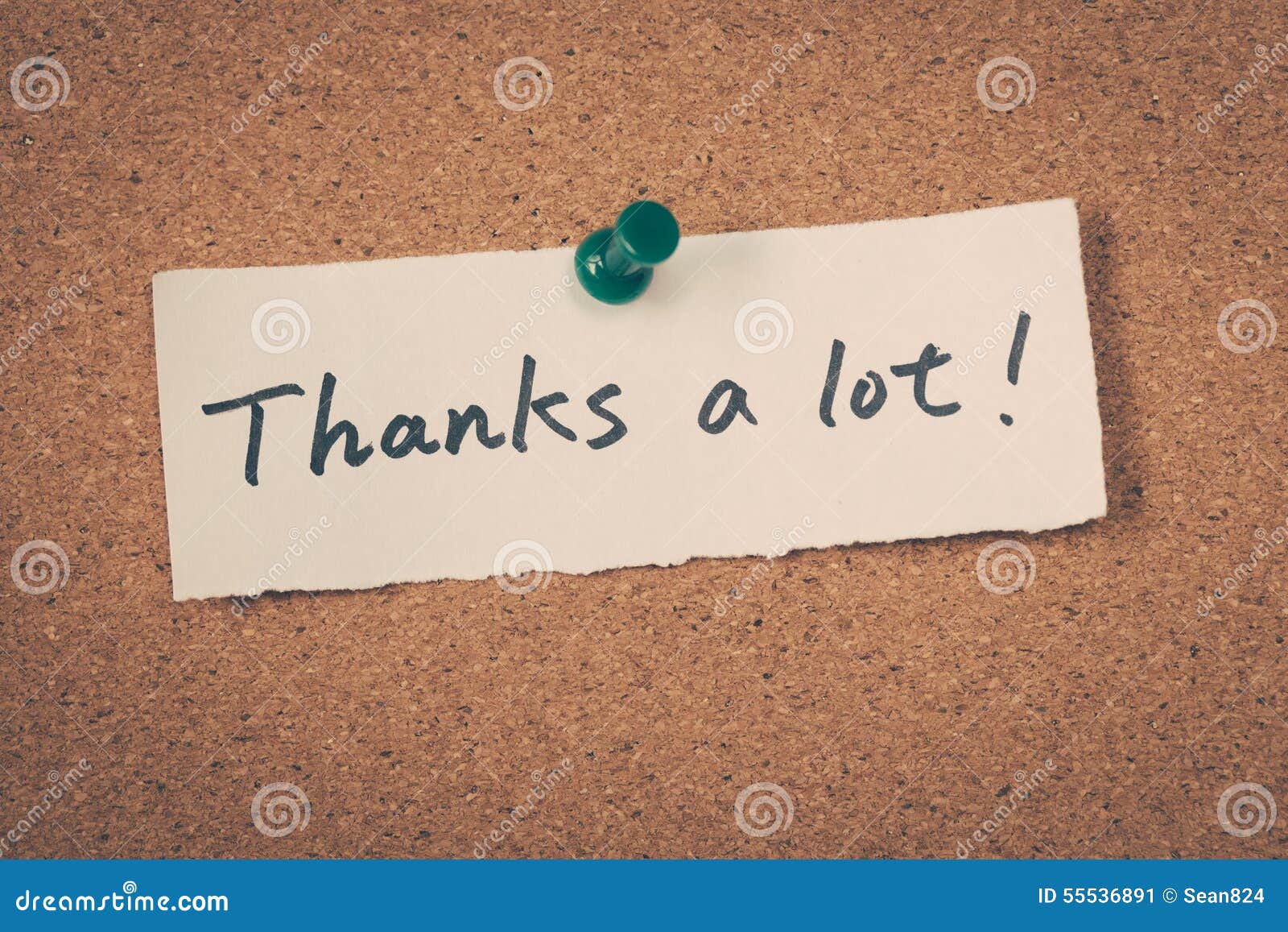 Thanks a lot stock image. Image of background, cork, board - 55536891