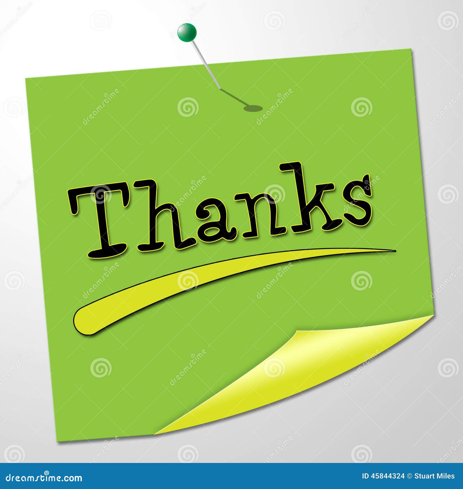 Thanks Message Represents Thankful Appreciate and Communicate Stock ...