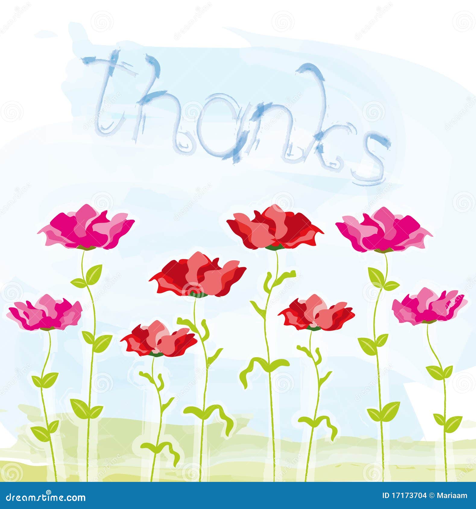Thanks postcard design stock illustration. Illustration of thankfulness ...