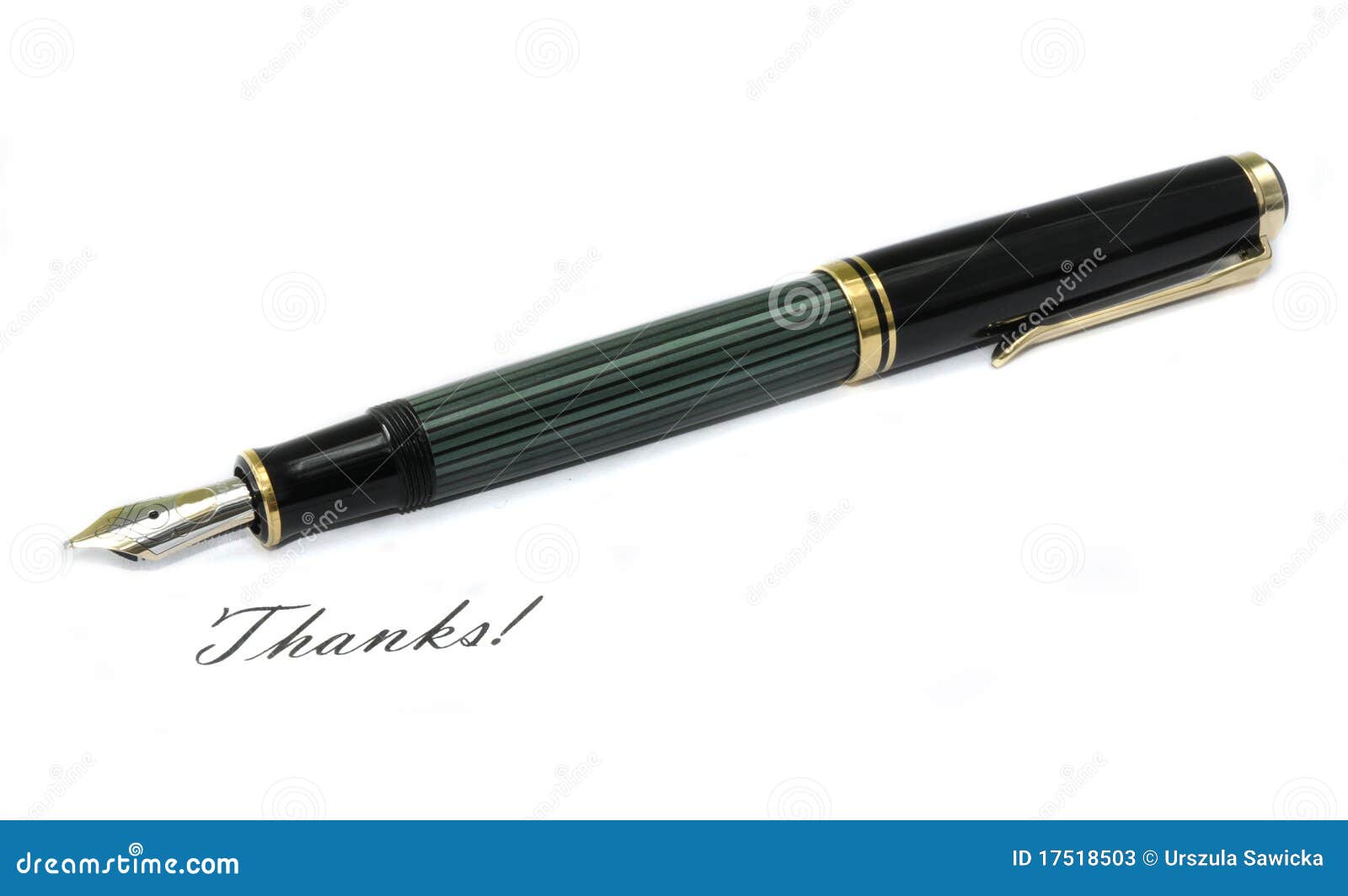 Thanks sign and ink pen stock image. Image of handwriting - 17518503
