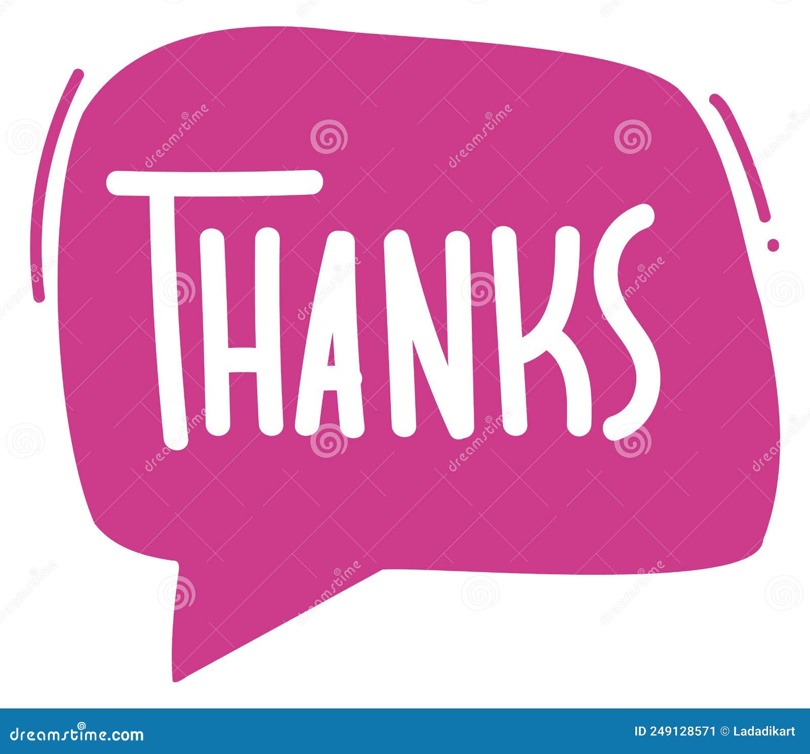 Thanks Speech Bubble. Comic Shape with Chat Message Stock Vector ...