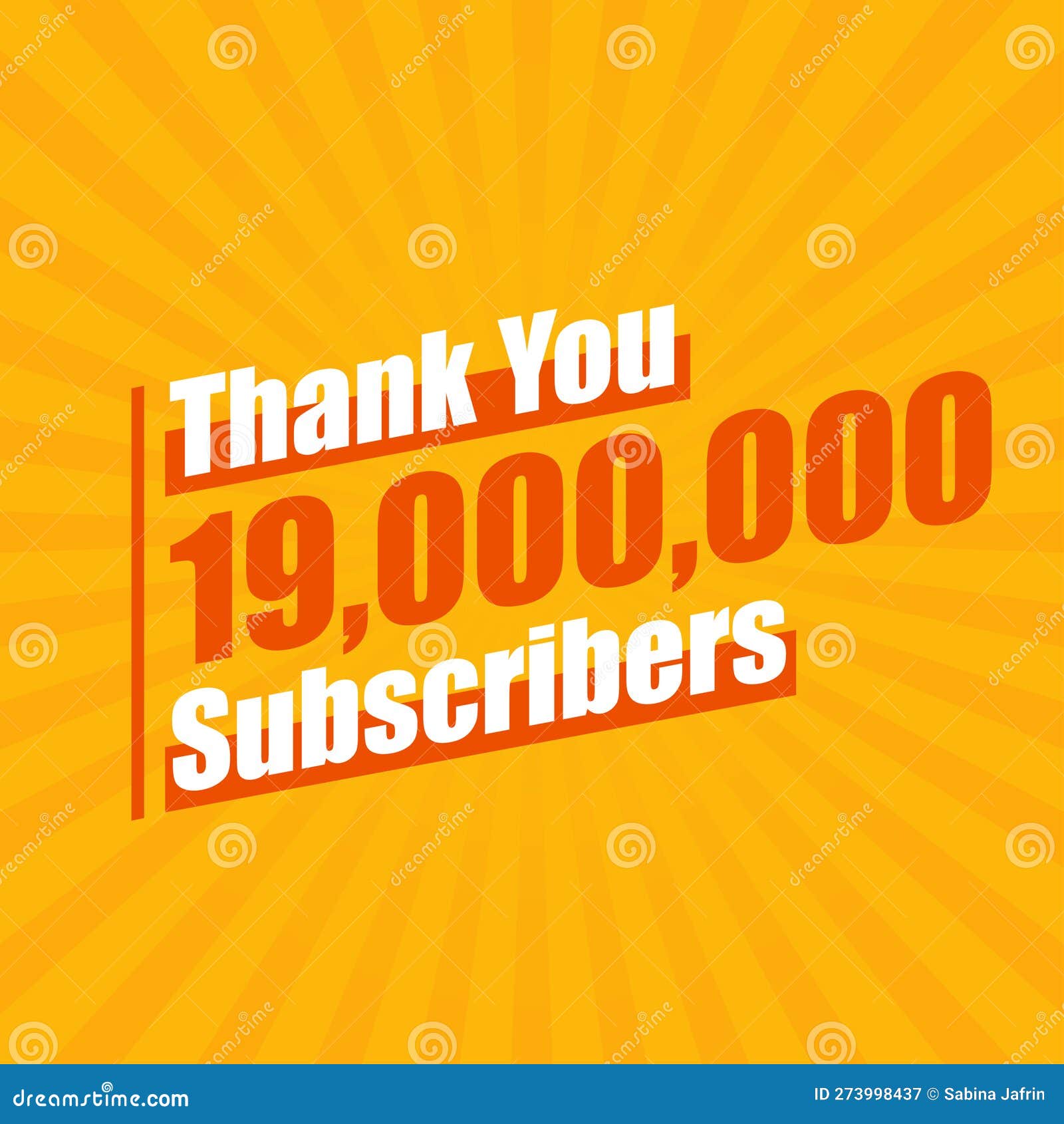 Thanks 19000000 Subscribers, 19M Subscribers Celebration Modern ...