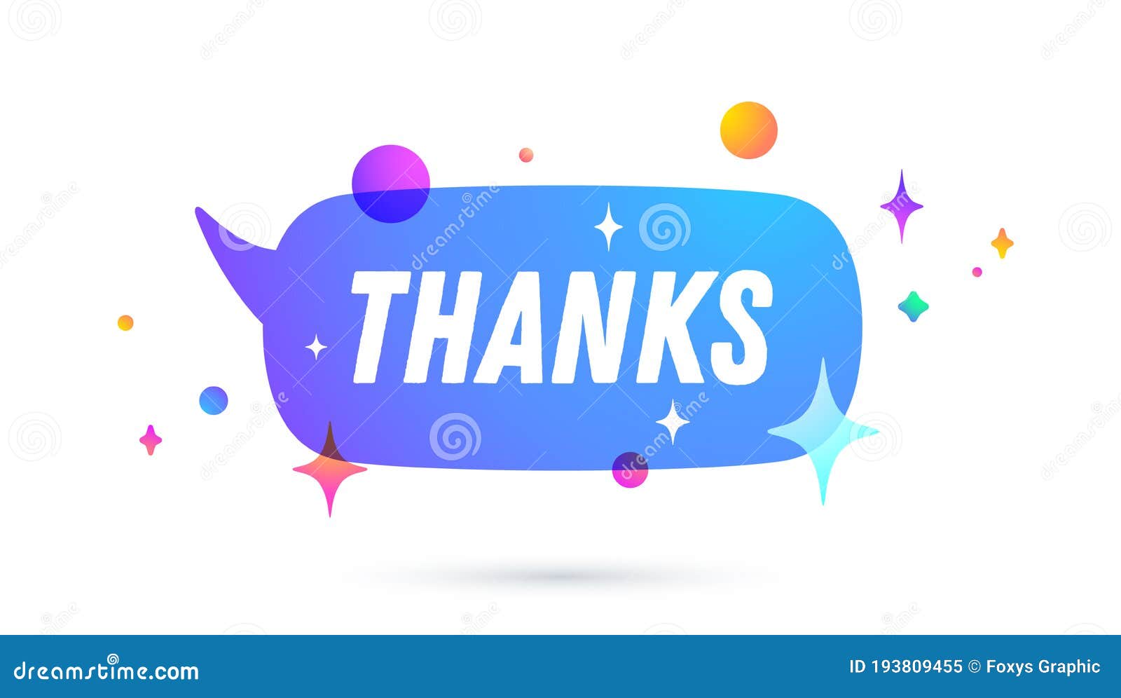Thanks or Thank You. Speech Bubble Stock Vector - Illustration of idea ...