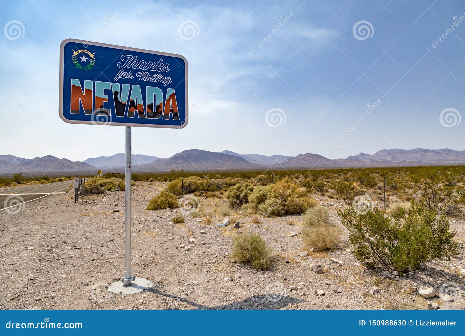Thanks for Visiting Nevada Sign Editorial Image - Image of border ...