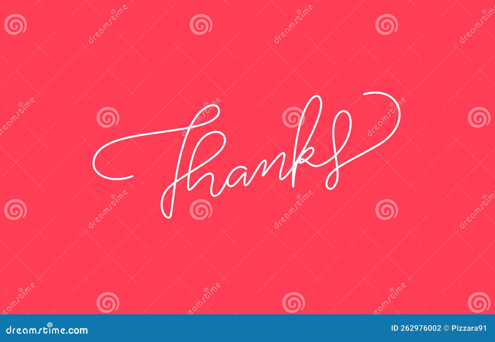 Thanks Word Bold Hand Lettering On Blue Speech Bubble Background ...
