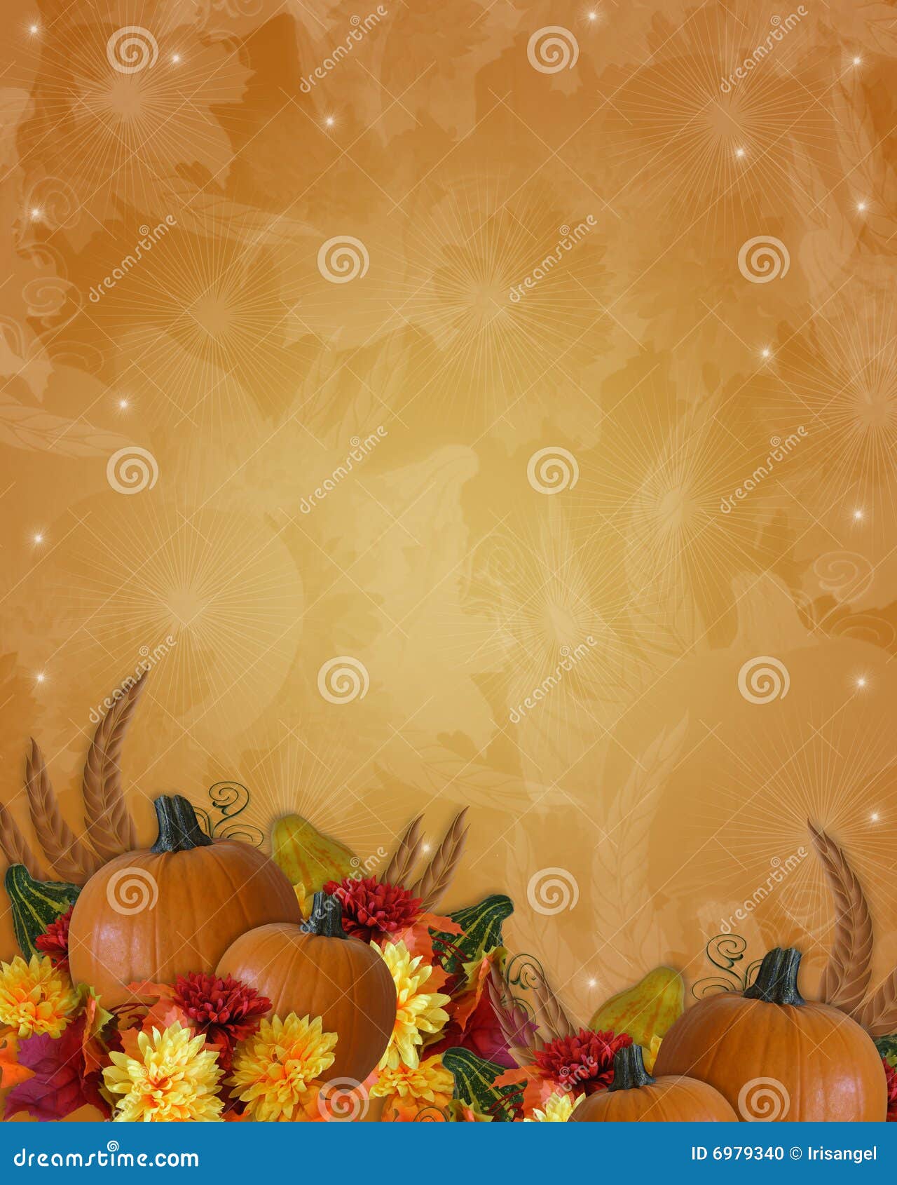 Thanksgiving Autumn Fall Border Stock Illustration - Illustration of ...