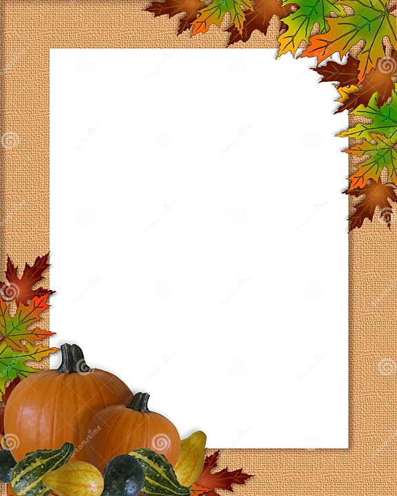 Thanksgiving Autumn Fall Frame Burlap Stock Illustration - Illustration ...