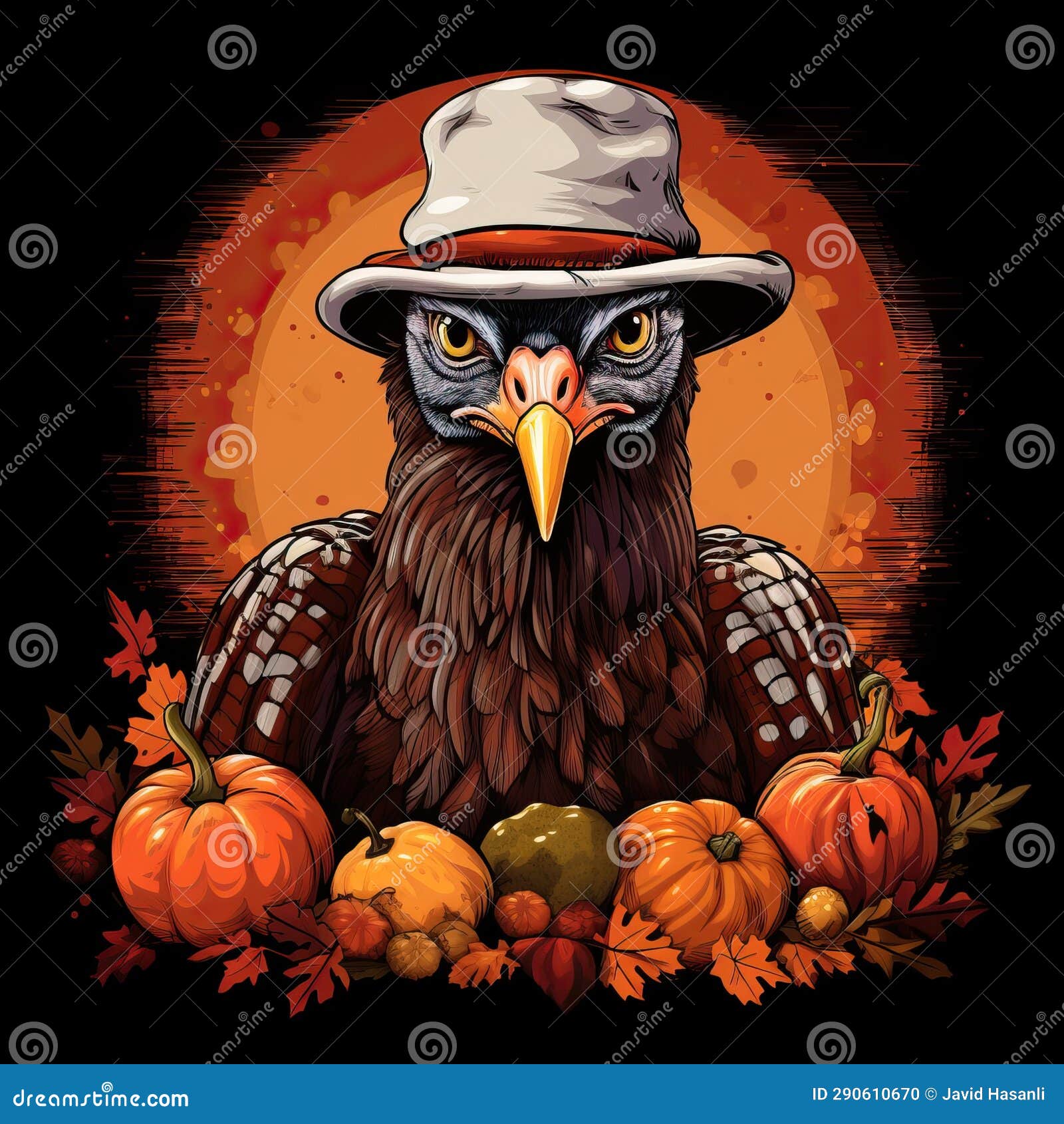 Thanksgiving Background Turkey Animal High Quality Ai Generated Image ...