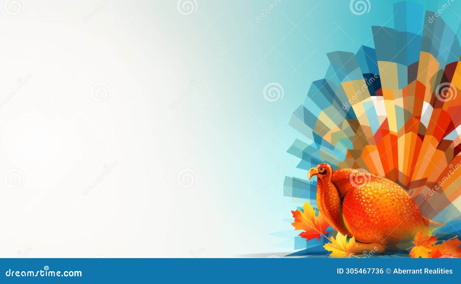 Thanksgiving Background with Turkeys and Leaves Stock Illustration ...