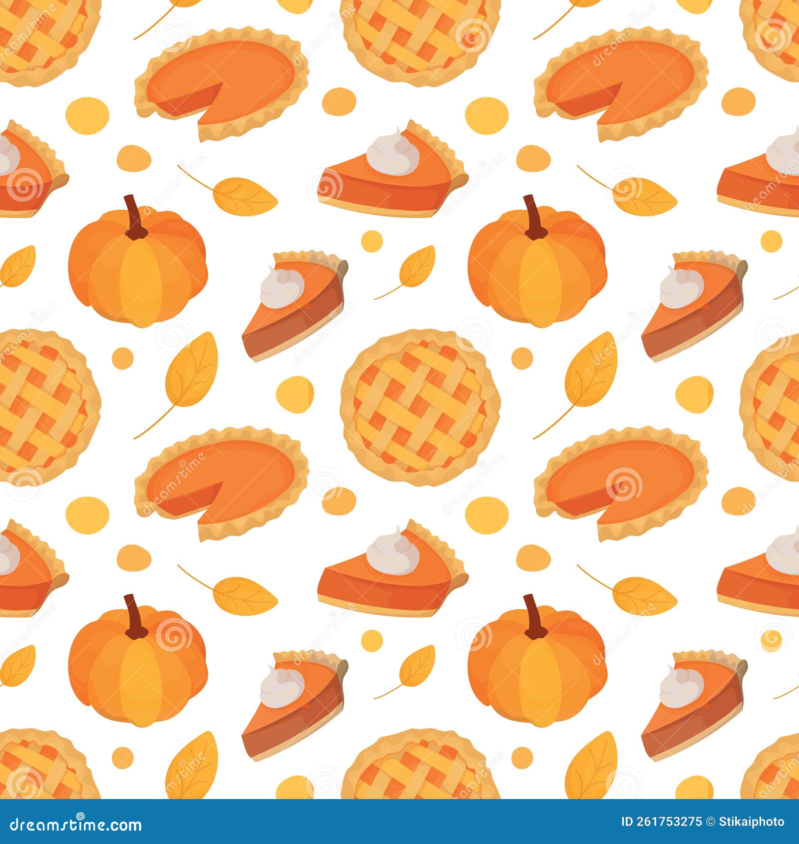 Colorful Repetitive Pattern Background of Thanksgiving Holiday ...
