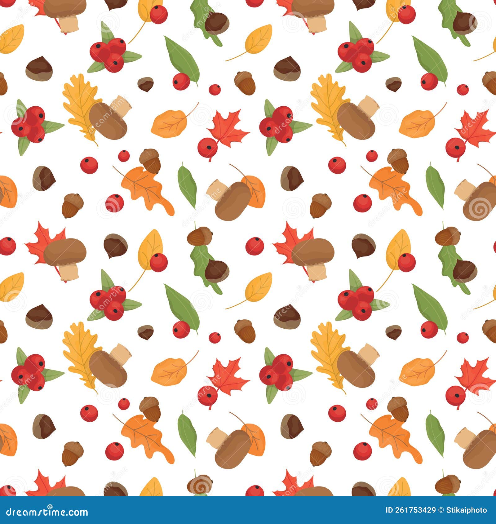 Colorful Repetitive Pattern Background Fall Season Related, Made of ...