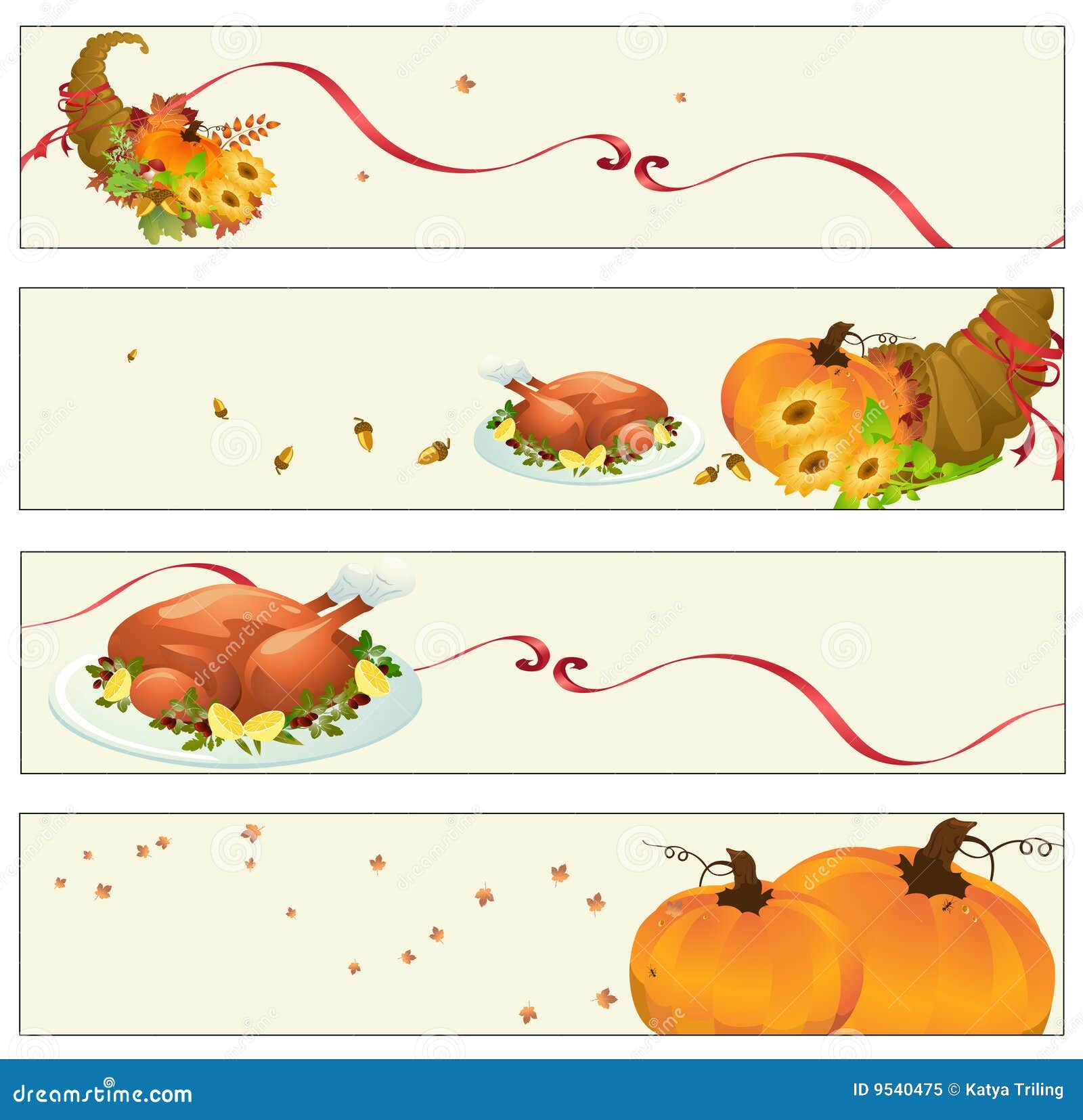 Thanksgiving banners stock vector. Illustration of celebration - 9540475