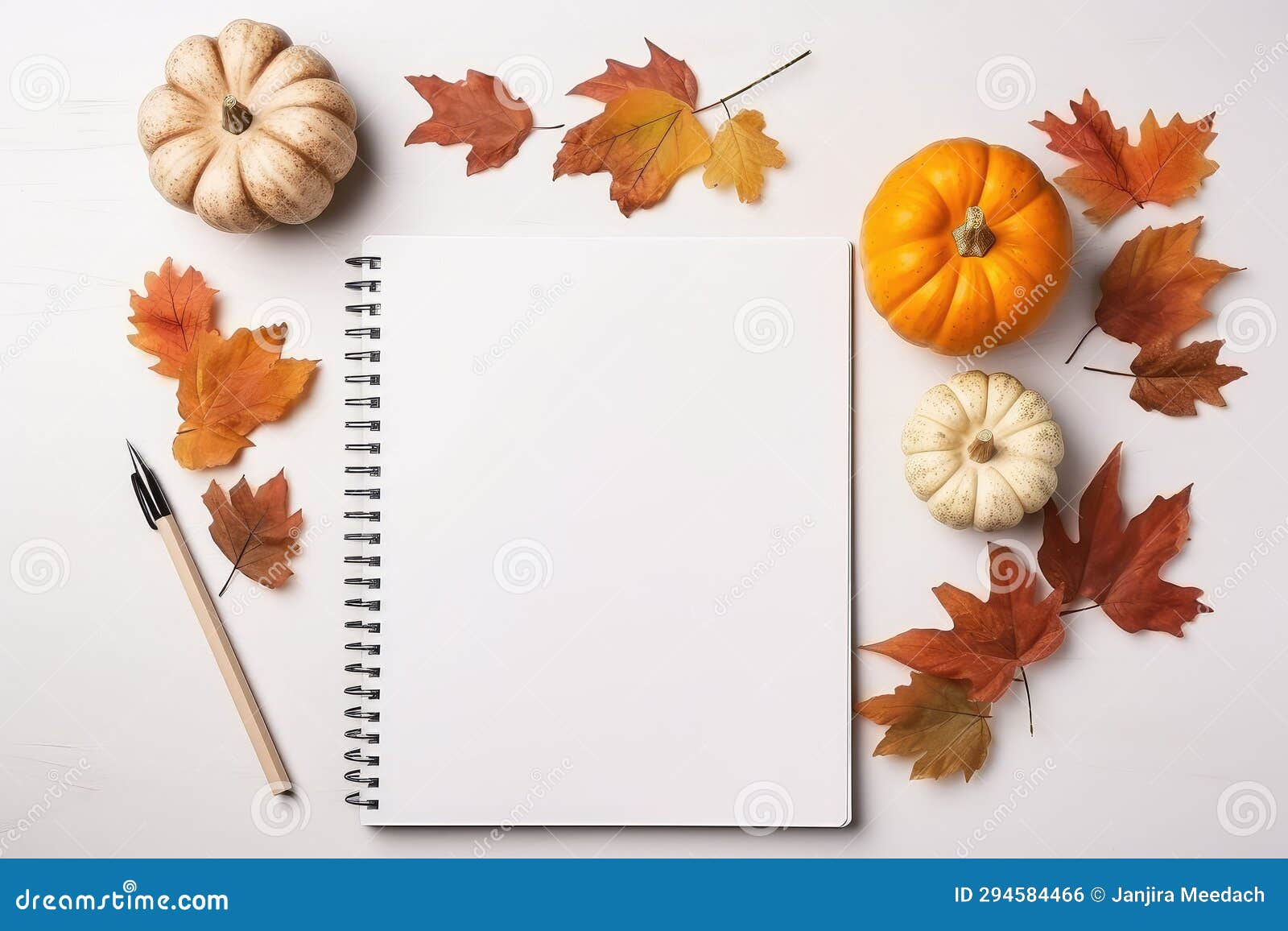 Thanksgiving Blank Diary Decoration Generative AI Stock Illustration ...