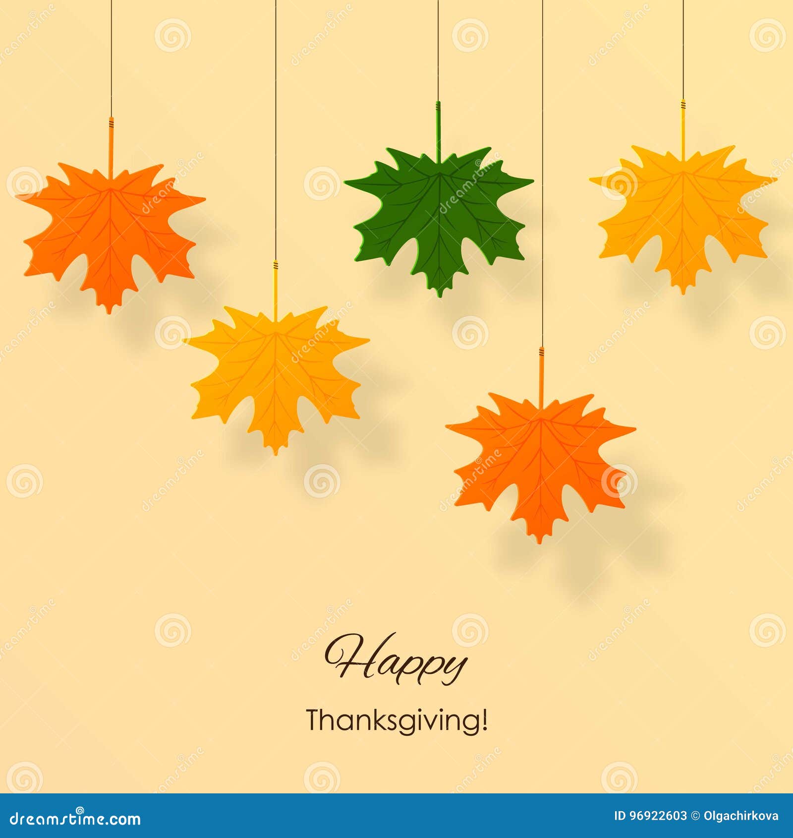 Thanksgiving card stock vector. Illustration of decoration - 96922603