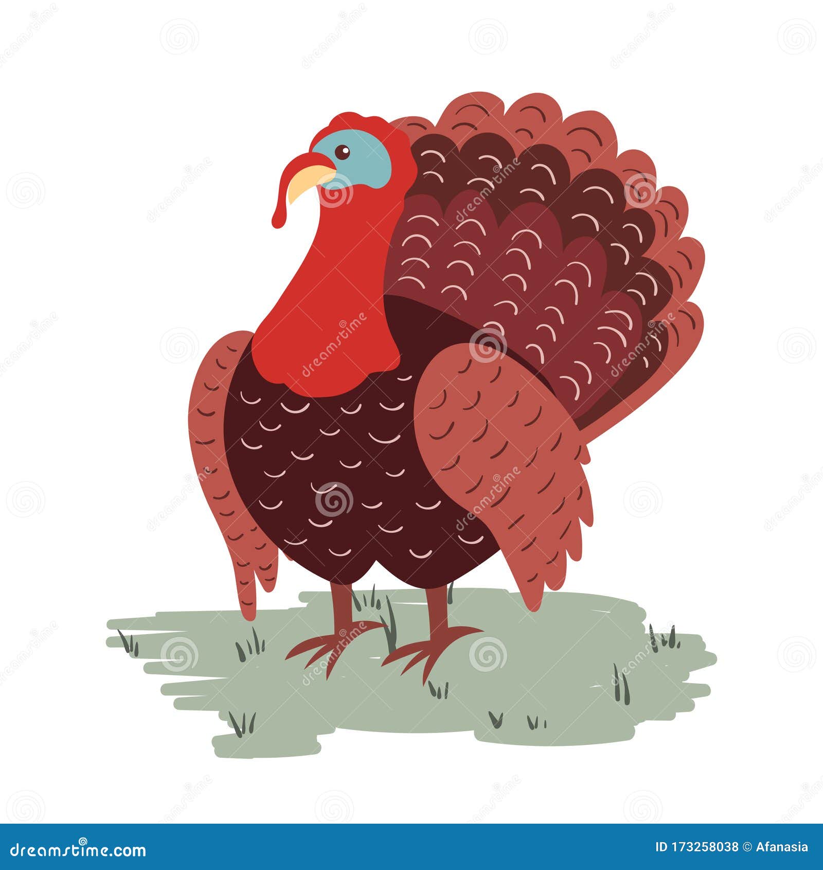 Thanksgiving Cartoon Turkey Bird Vector Illustration Stock Vector ...