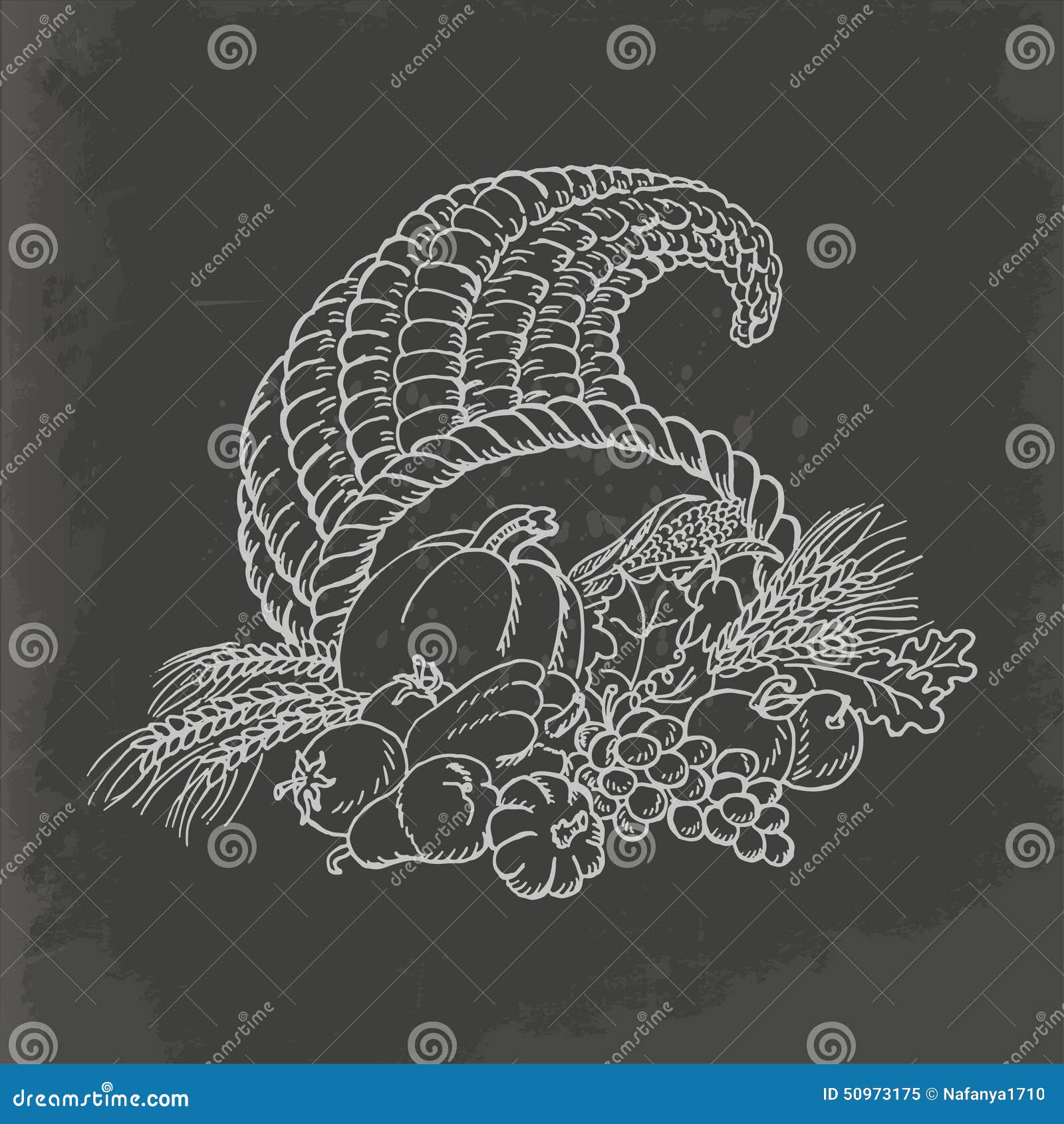 Cornucopia Background Cartoon Vector | CartoonDealer.com #62548661