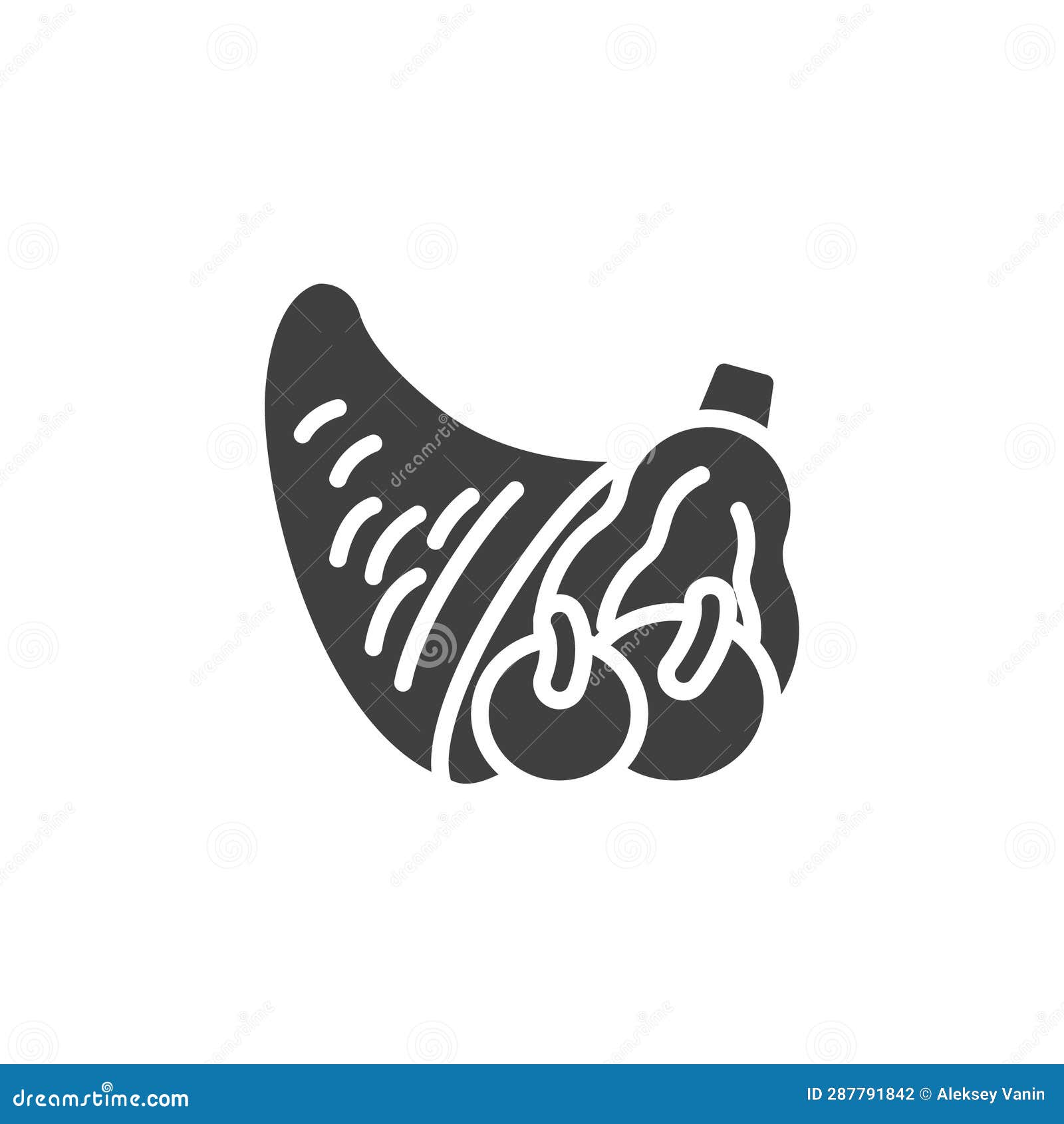 Thanksgiving Cornucopia Vector Icon Stock Vector - Illustration of ...