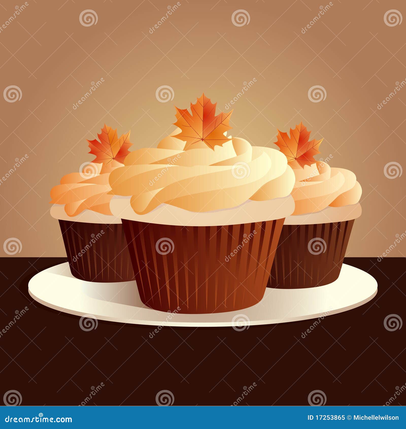 Thanksgiving cupcakes stock vector. Illustration of orange - 17253865