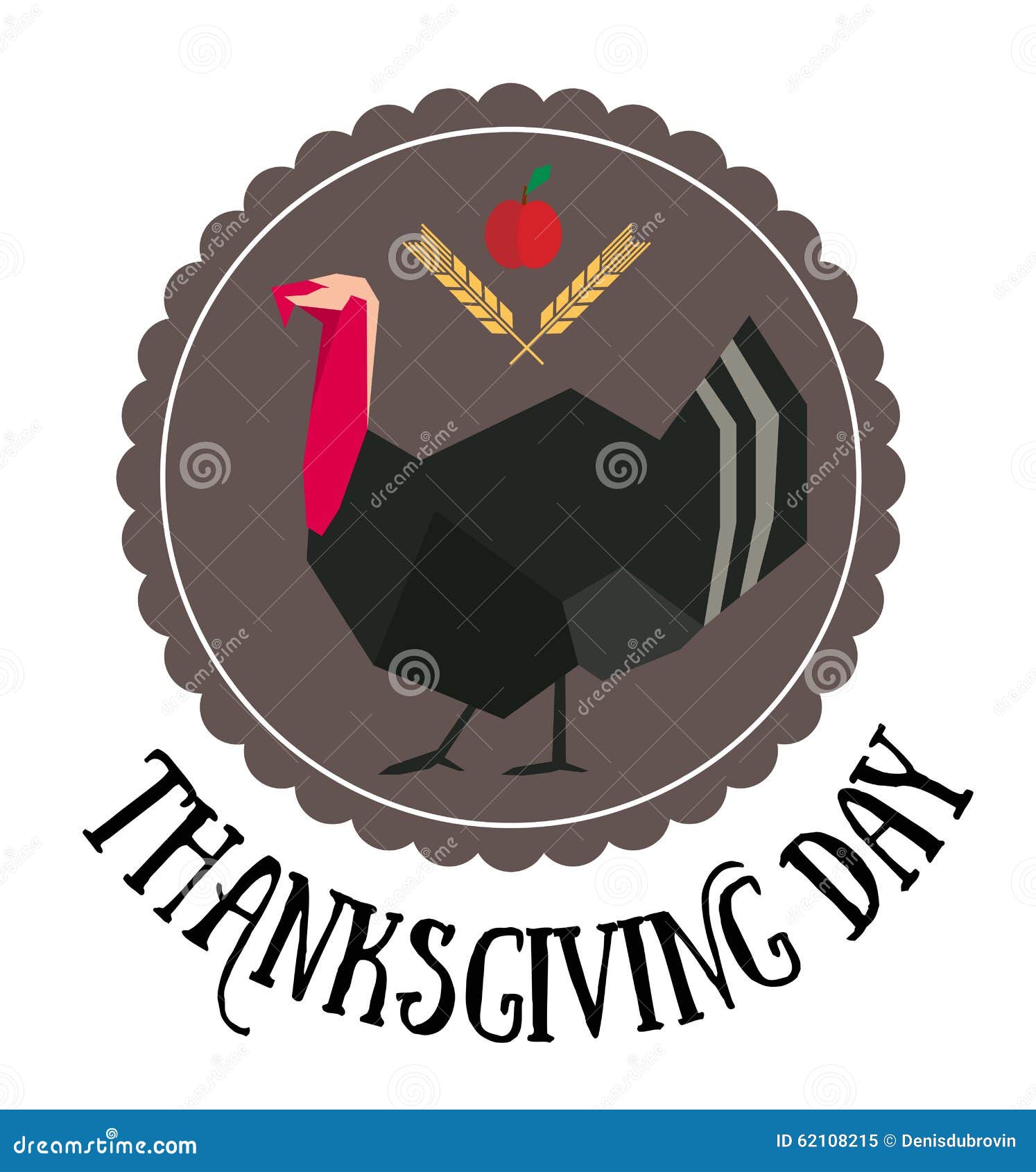 Thanksgiving Day Round Logo Stock Vector - Illustration of logo, nature ...