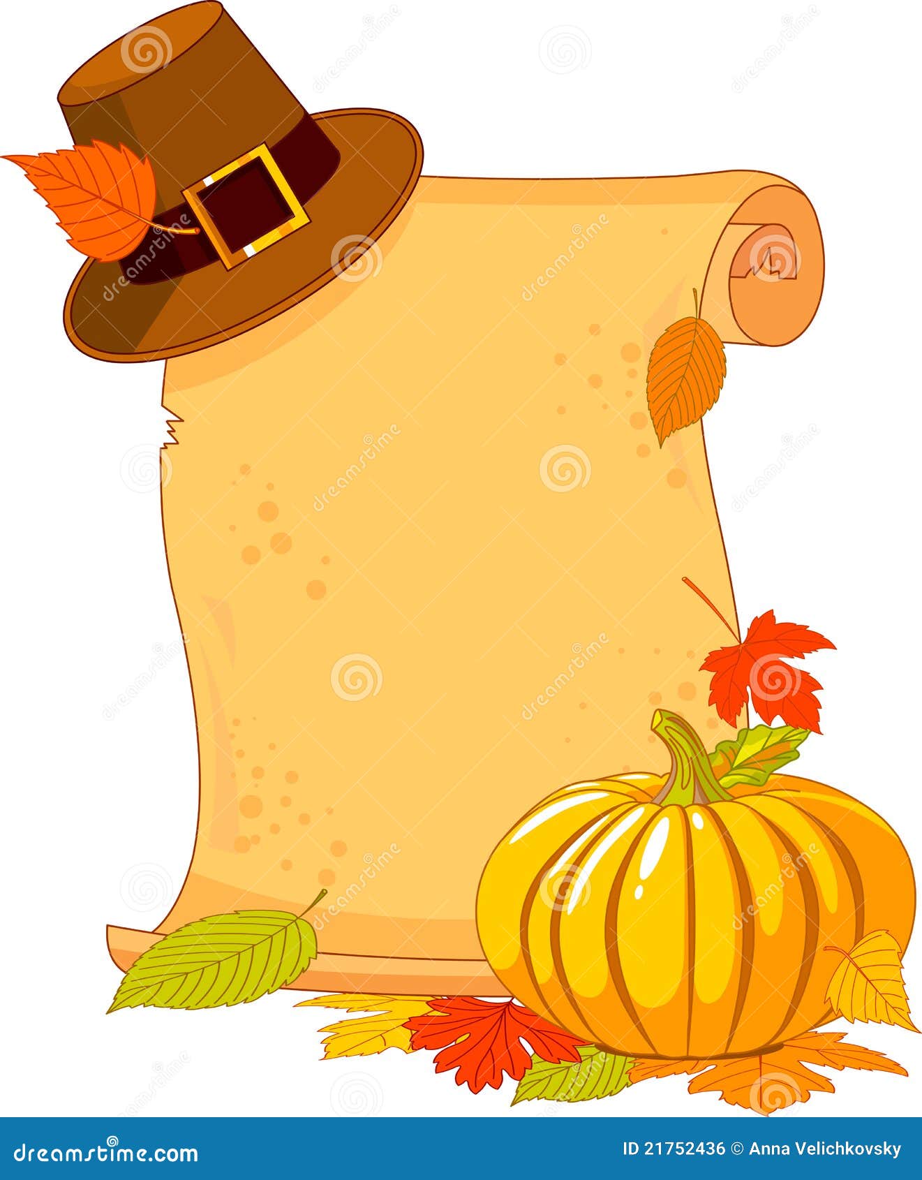 Thanksgiving Day scroll stock vector. Illustration of note - 21752436