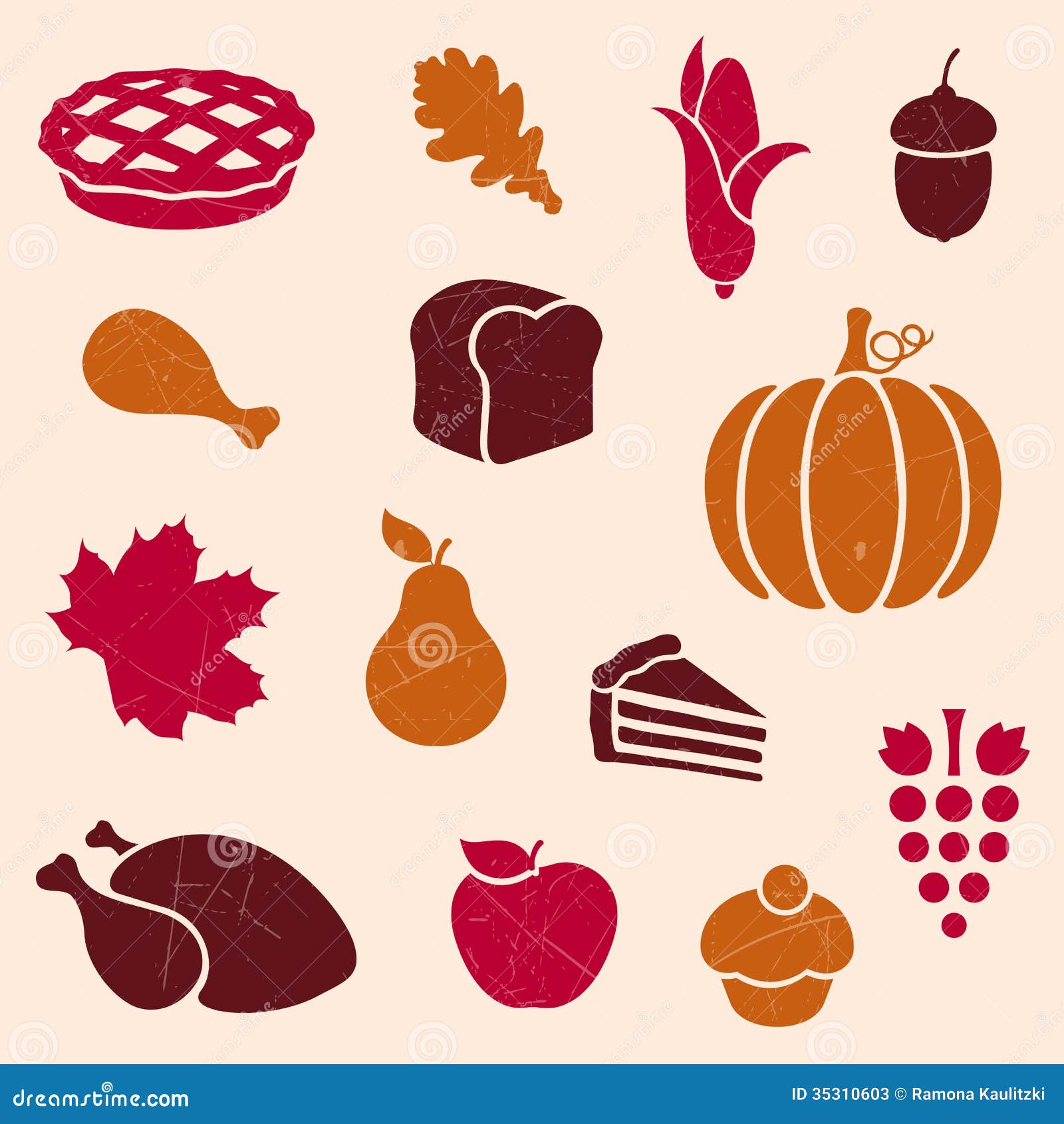 Thanksgiving Elements stock illustration. Illustration of colorful ...
