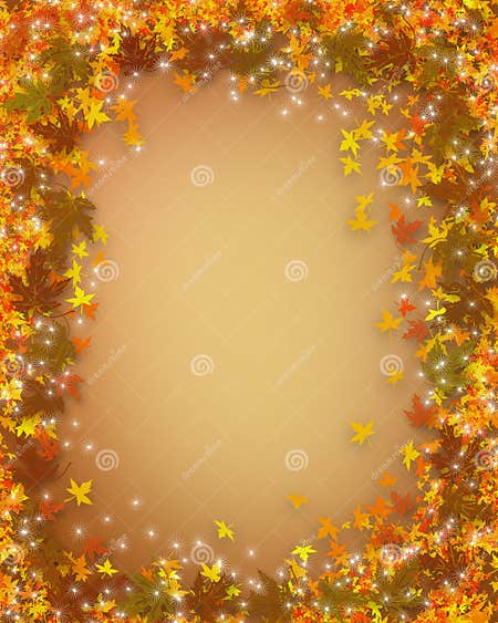 Thanksgiving Fall Autumn Border Stock Illustration - Illustration of ...