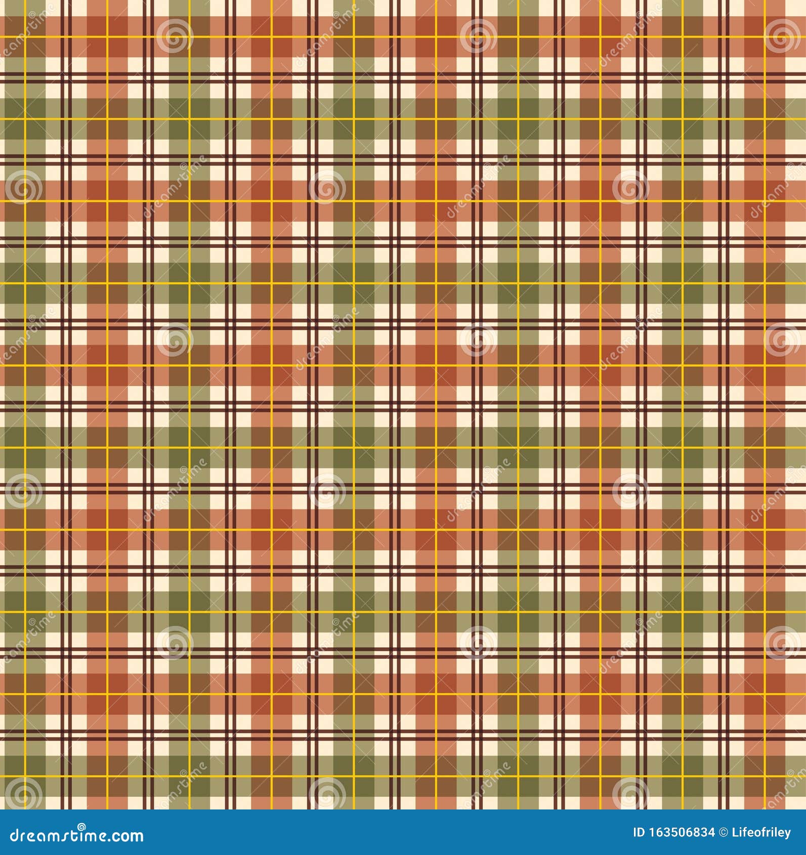 Thanksgiving/ Fall Plaid Pattern Stock Illustration - Illustration of ...