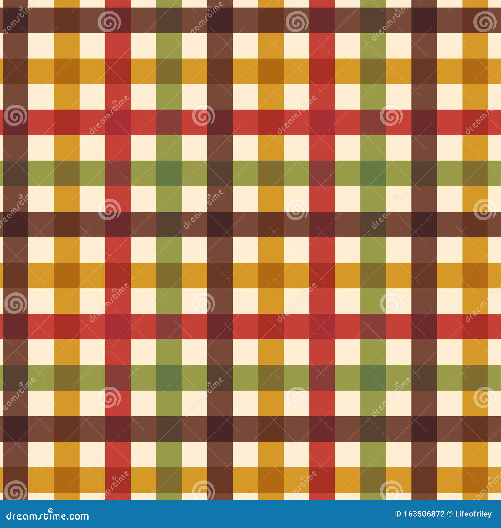 Thanksgiving/ Fall Plaid Pattern Stock Illustration - Illustration of ...