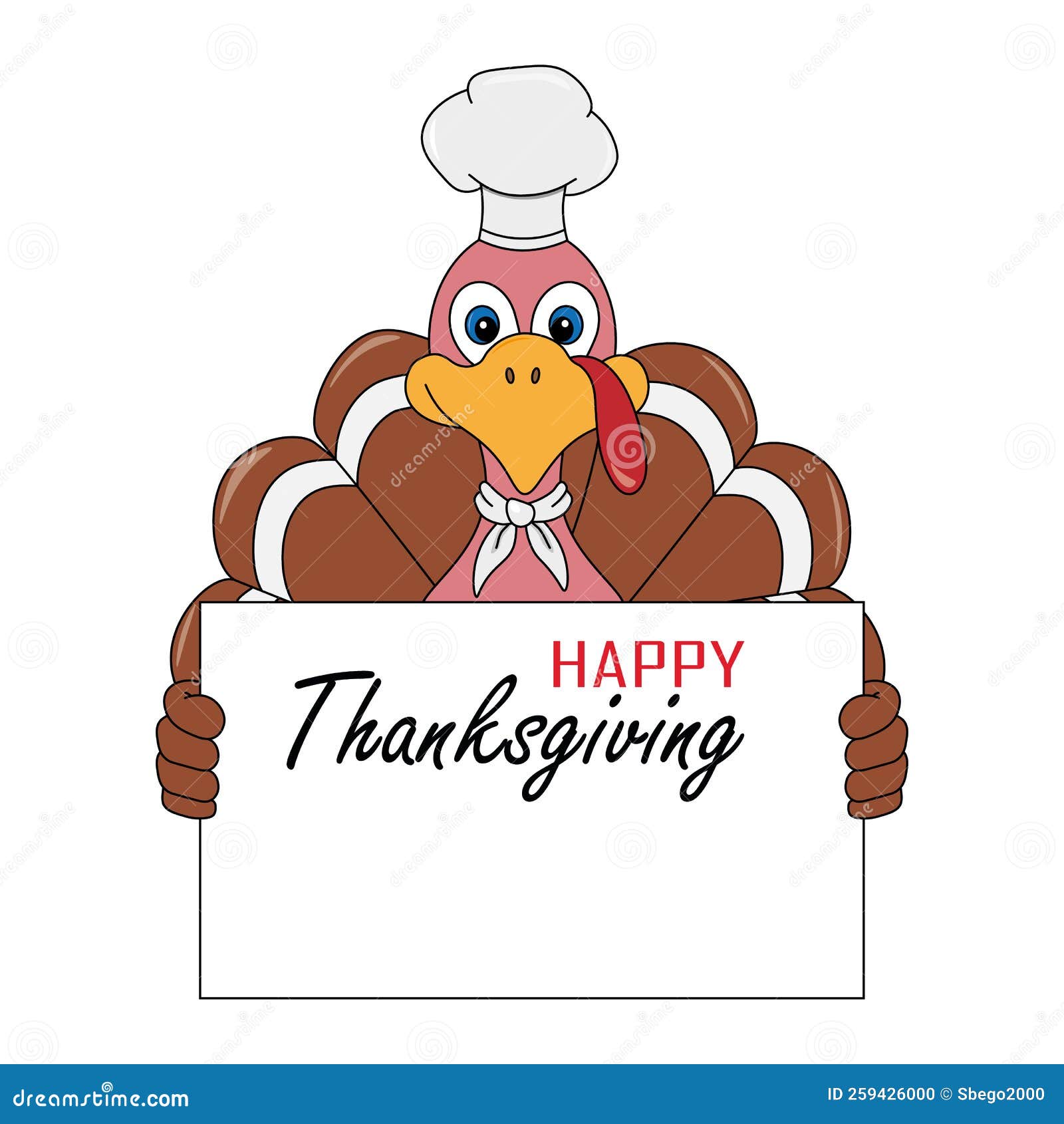 Thanksgiving Greeting Card. Turkey with Frame for Text Stock Vector ...