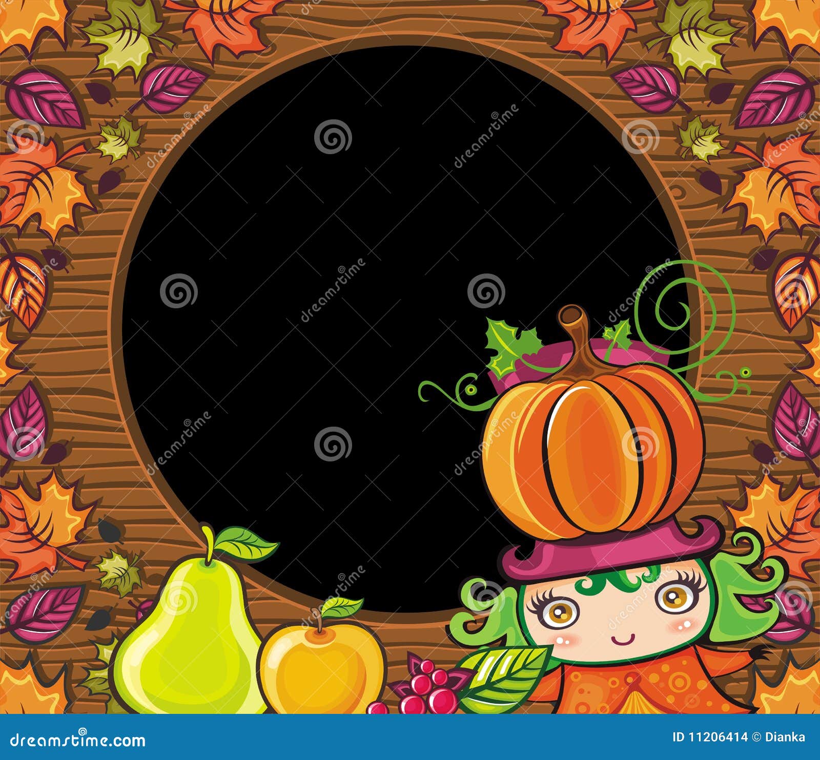 Thanksgiving Holiday Frame 6 Stock Vector - Illustration of autumnal ...