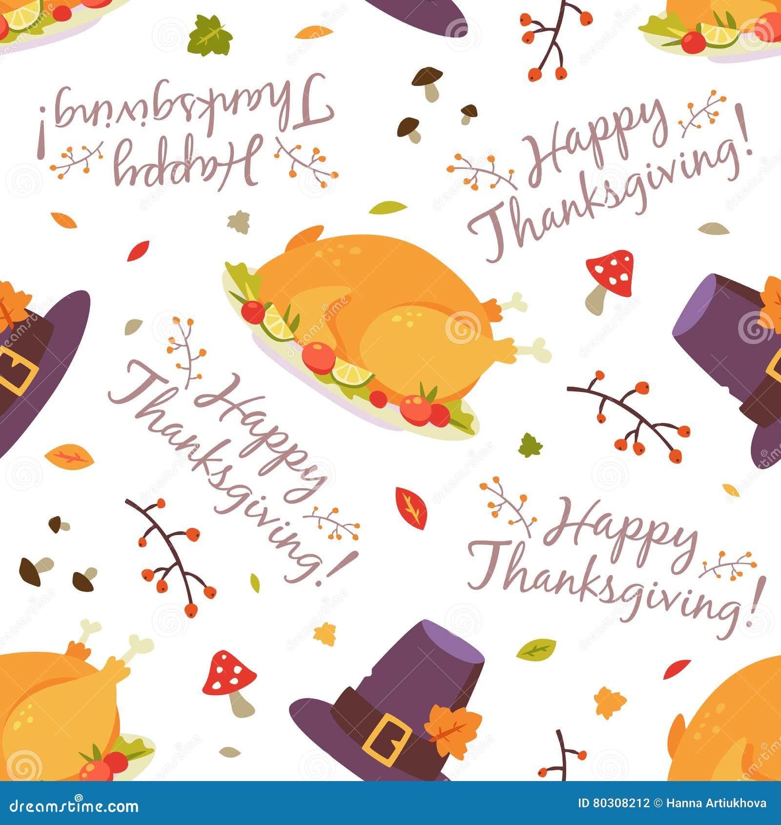Thanksgiving Pattern Seamless Pattern Stock Vector - Illustration of ...